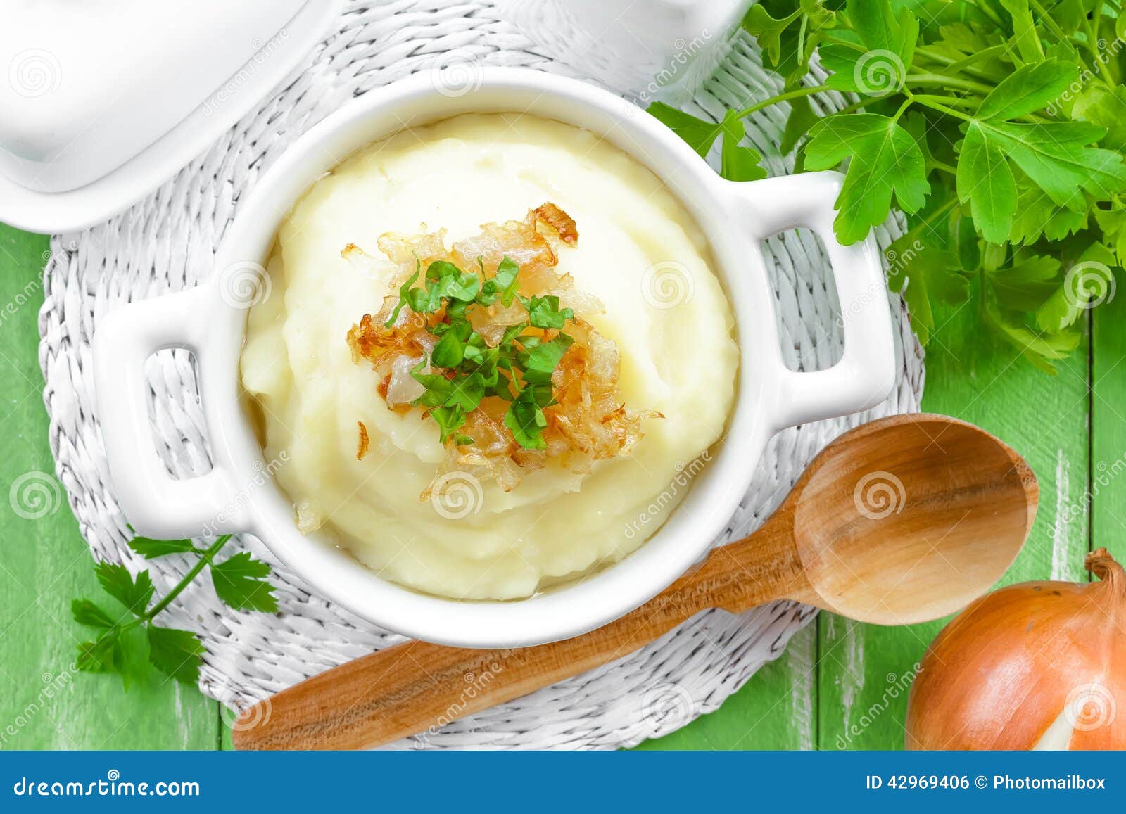 Potato puree stock photo. Image of mashed, closeup, cooking - 42969406