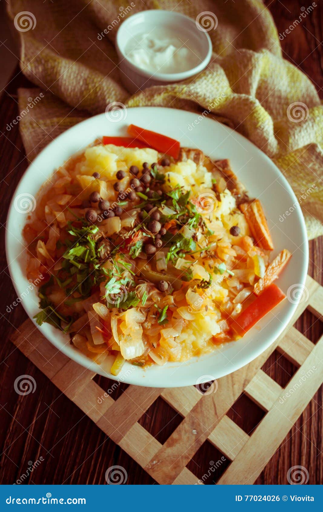 Potato puree and meat stock photo. Image of hearty, potato - 77024026