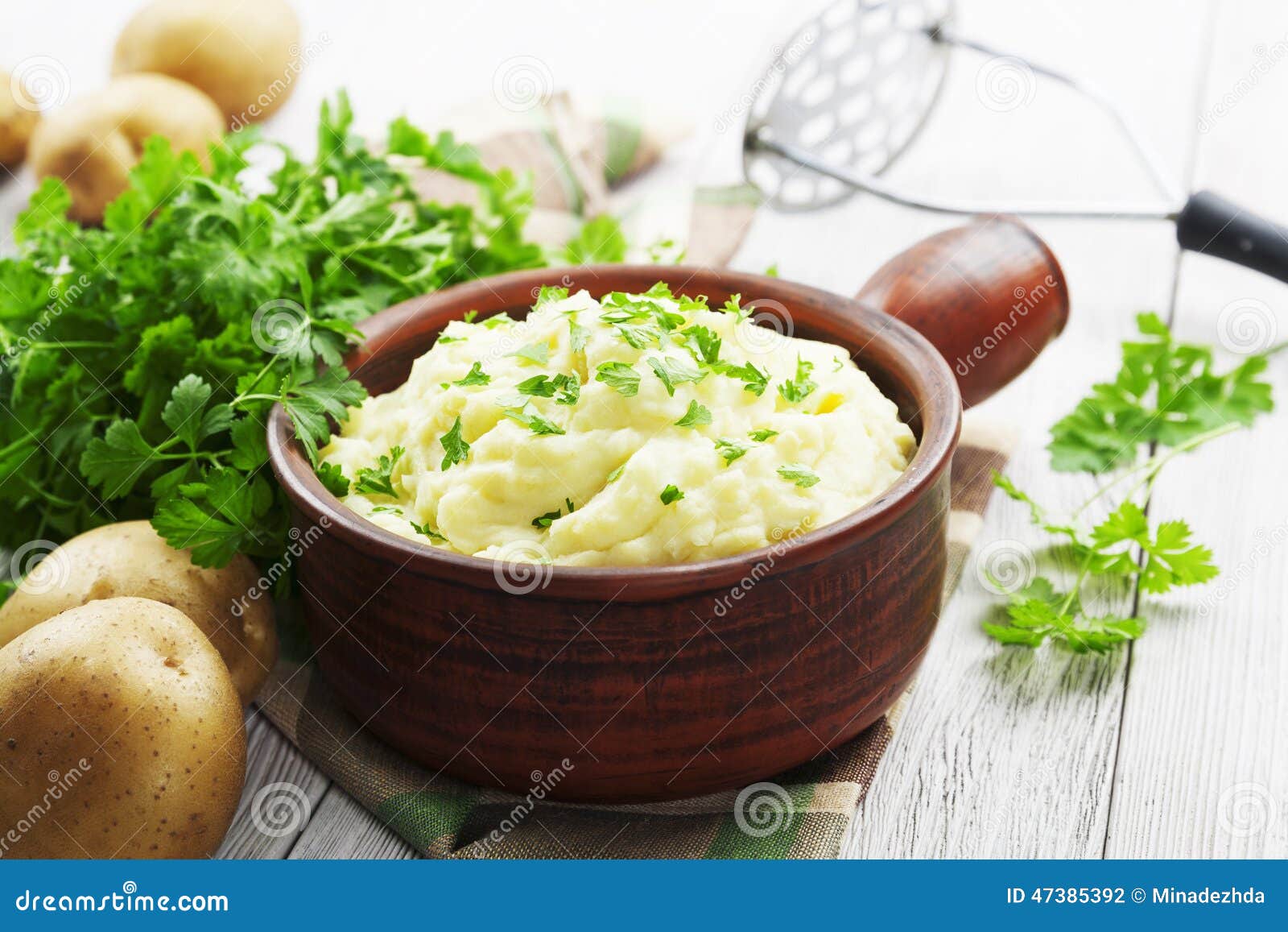 Potato puree stock photo. Image of appetizing, garnish - 47385392