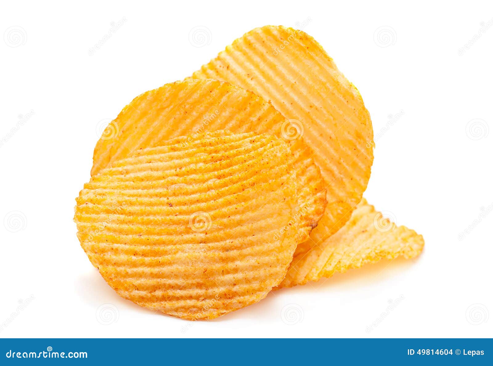 Potato ripple chips stock photo. Image of heap, salted - 49814604