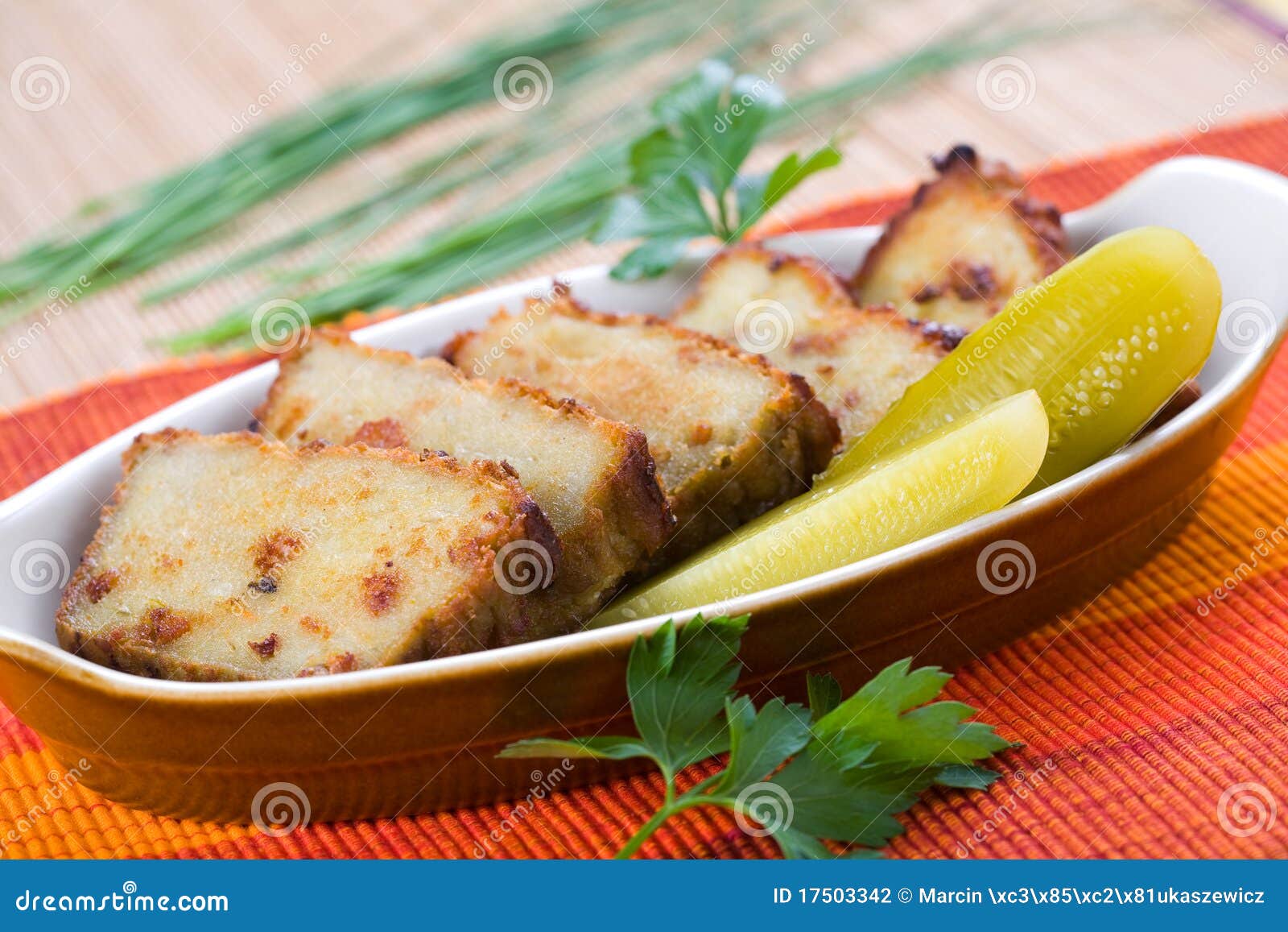 Potato rissole stock photo. Image of parsley, toasted - 17503342