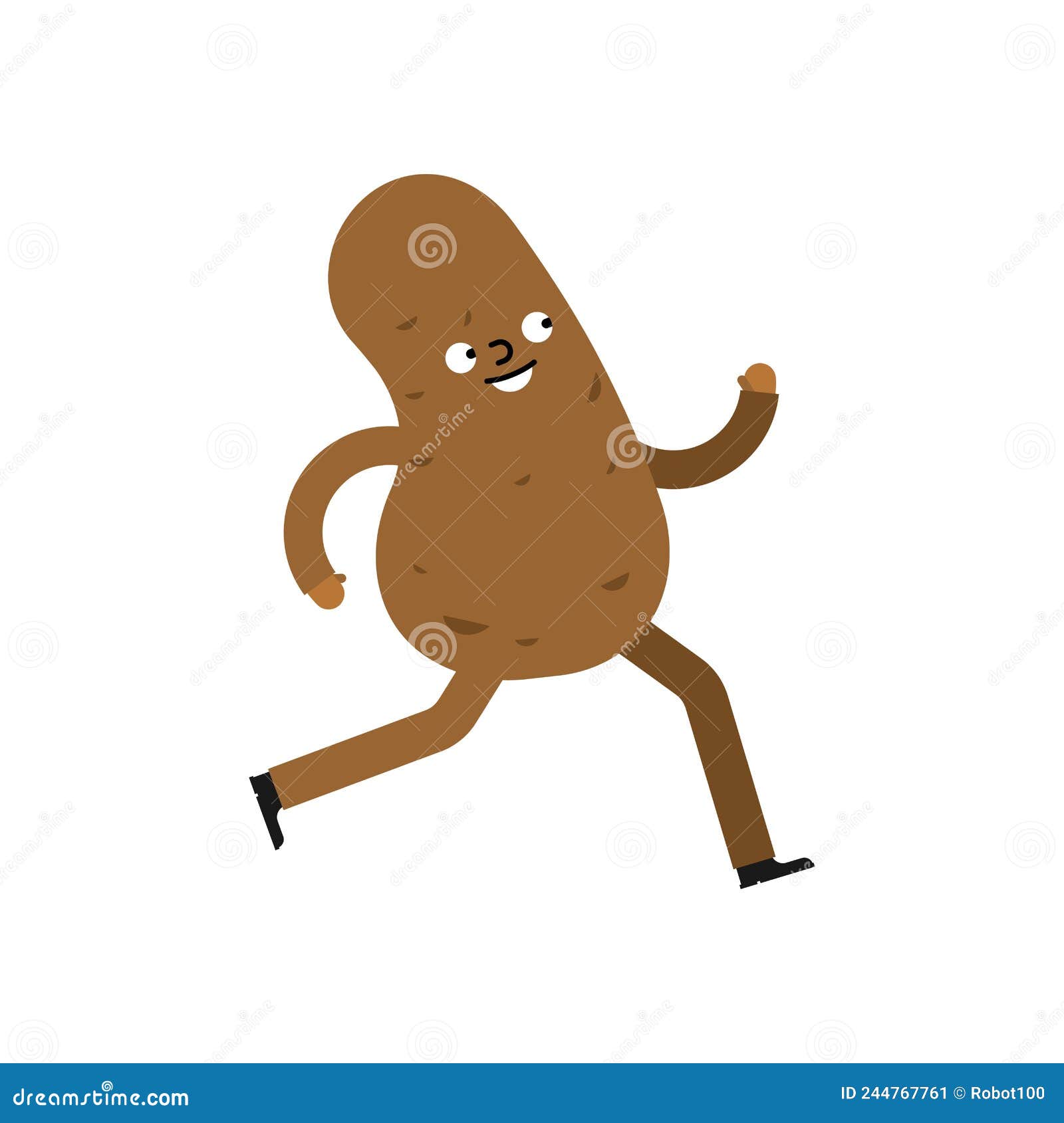 Potato is Running. Sports Vegetable Stock Vector - Illustration of ...