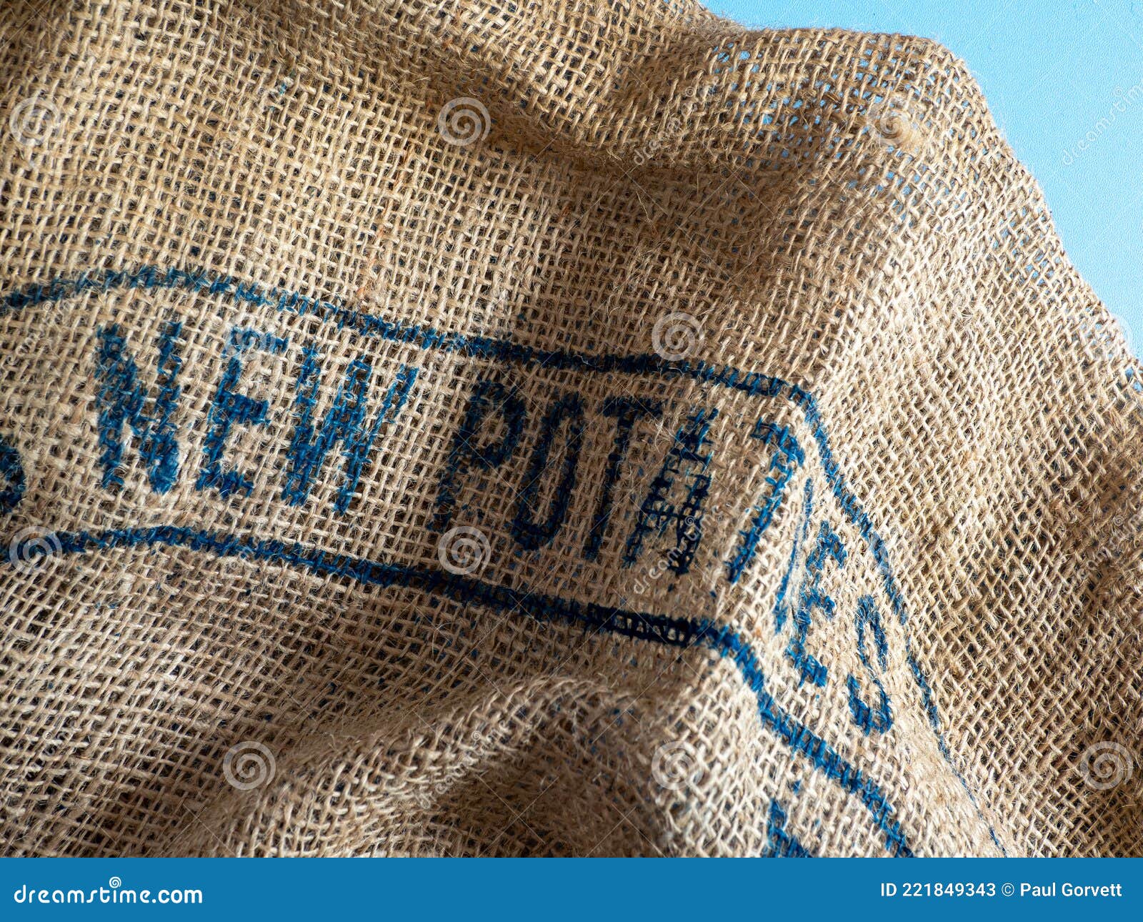 Potato Sacking Storage Mesh Bag Stock Image - Image of brown, share ...