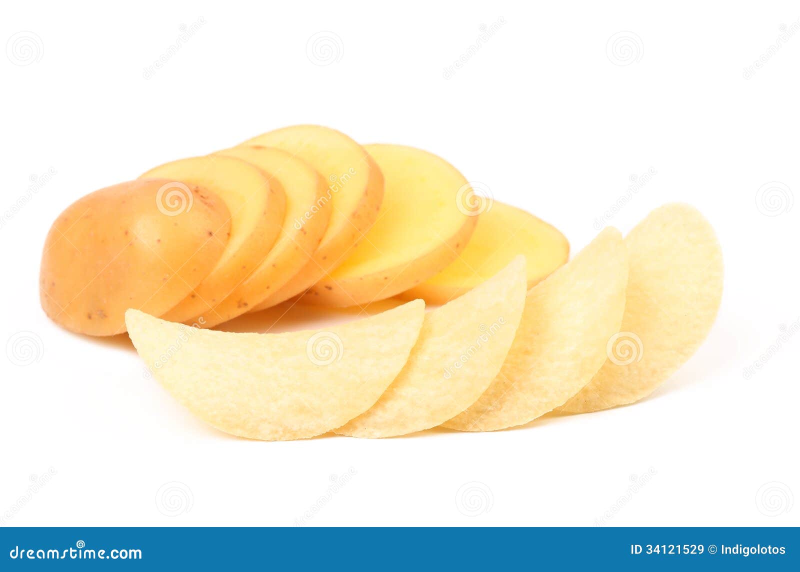 Potato slices and chips stock image. Image of crispy - 34121529
