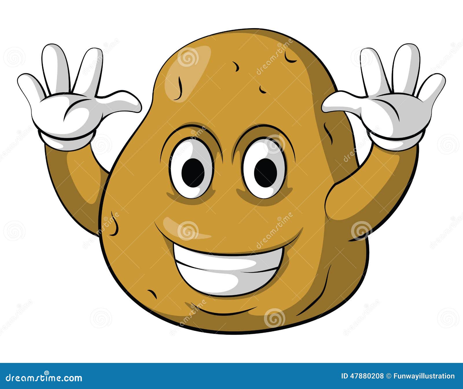 Potato Smile Character stock vector. Illustration of smile - 47880208
