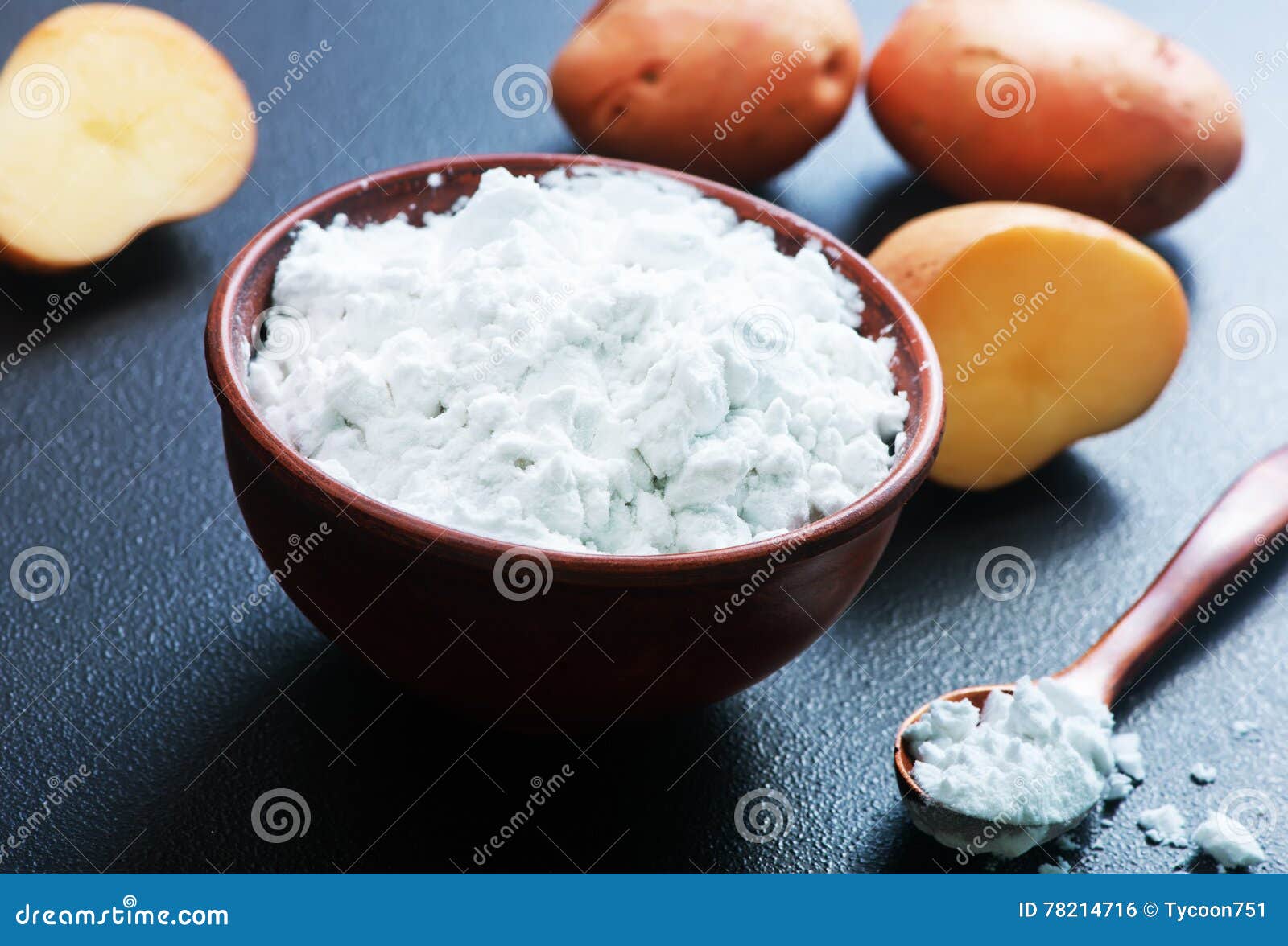 Potato starch stock photo. Image of food, carbohydrate - 78214716