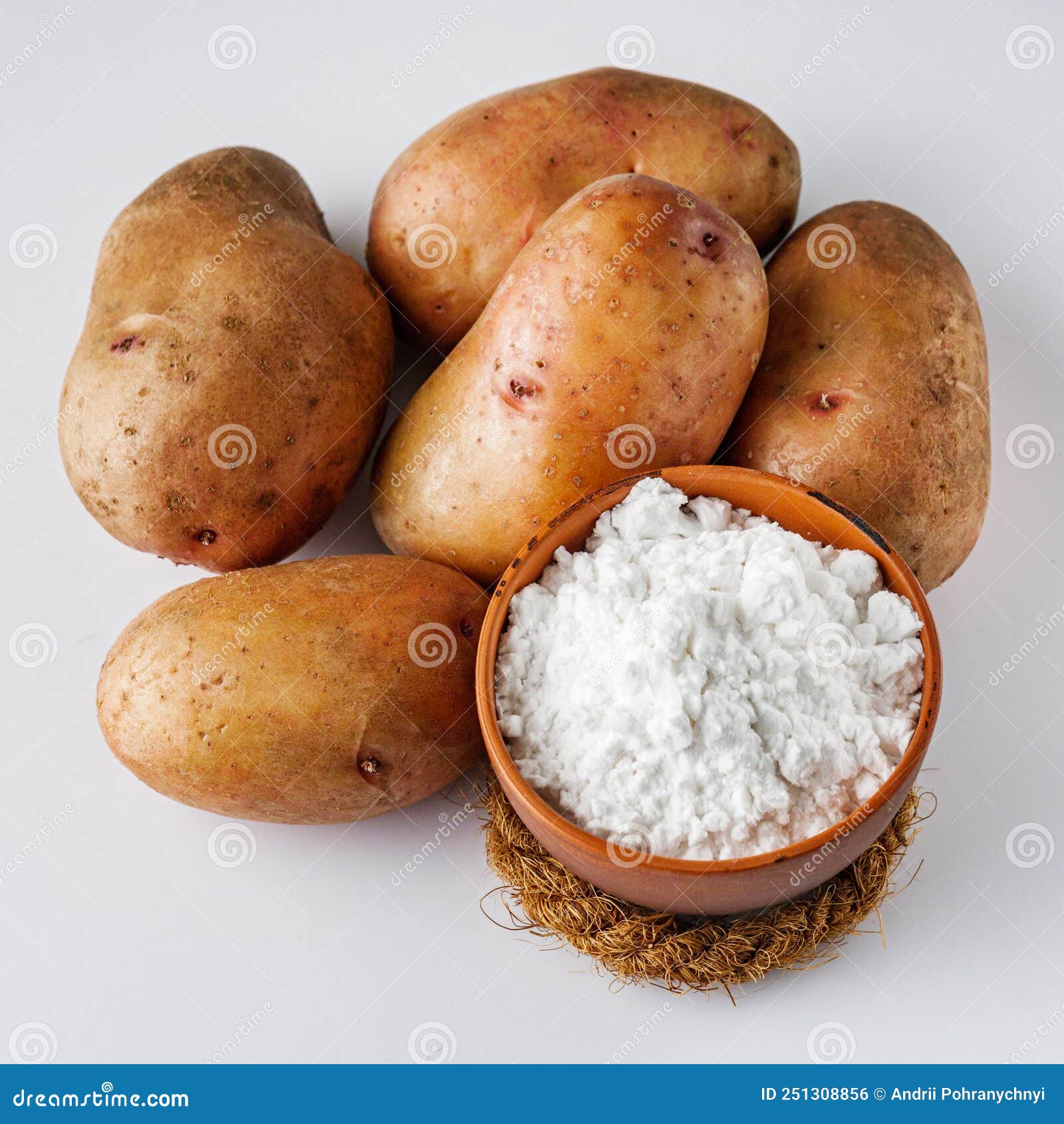 Potato Starch on a White Acrylic Background Stock Photo - Image of ...