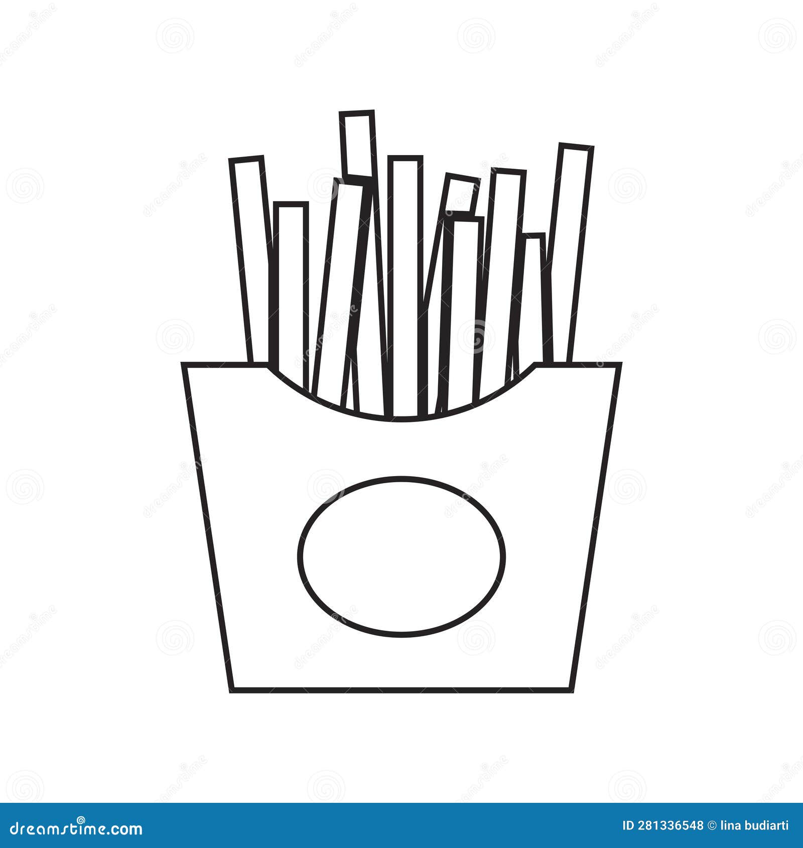 Potato stick icon stock vector. Illustration of stick - 281336548