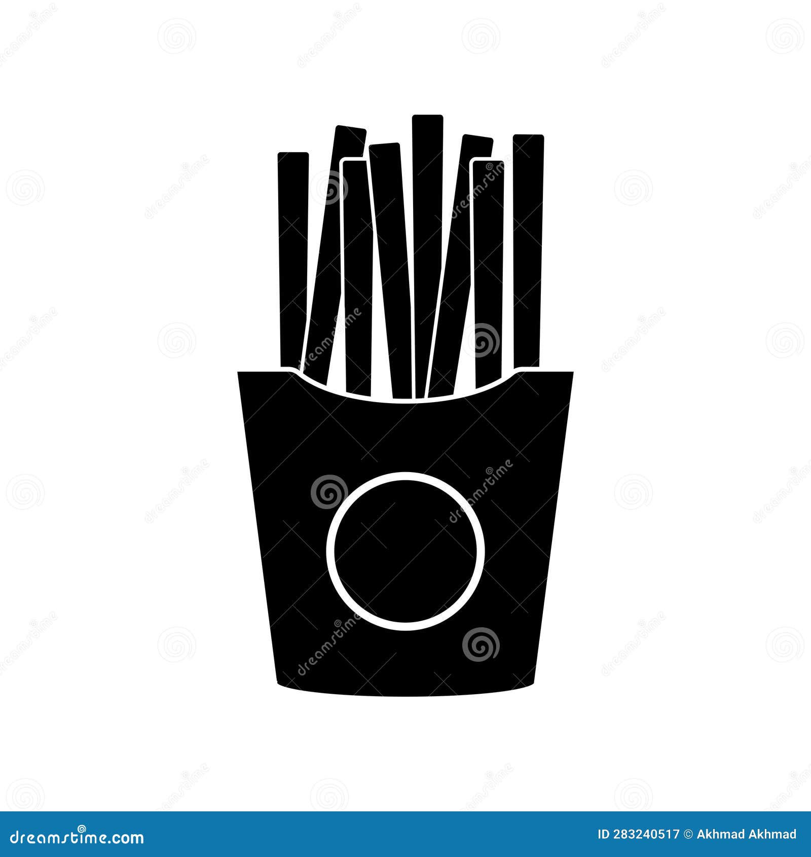 Potato stick icon stock vector. Illustration of fastfood - 283240517