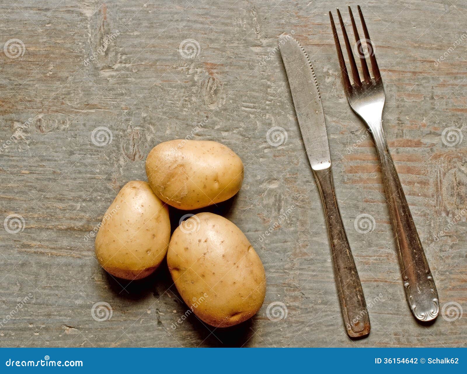 Potato table stock photo. Image of rustic, fork, grunge - 36154642