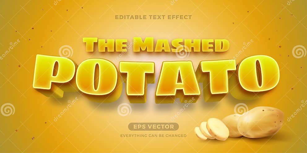 Potato text effect stock vector. Illustration of agriculture - 251854169