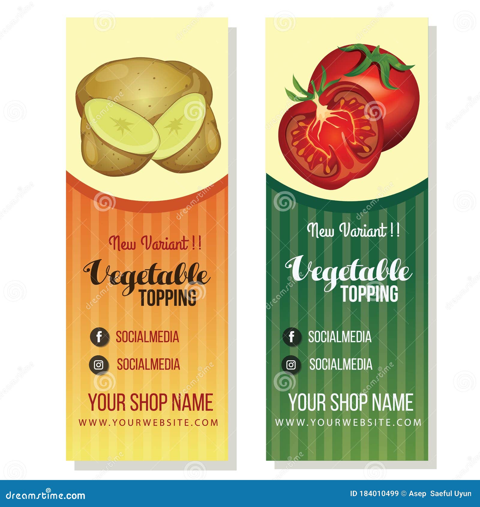 Potato Tomato Banner Template Stock Vector - Illustration of tomato ...