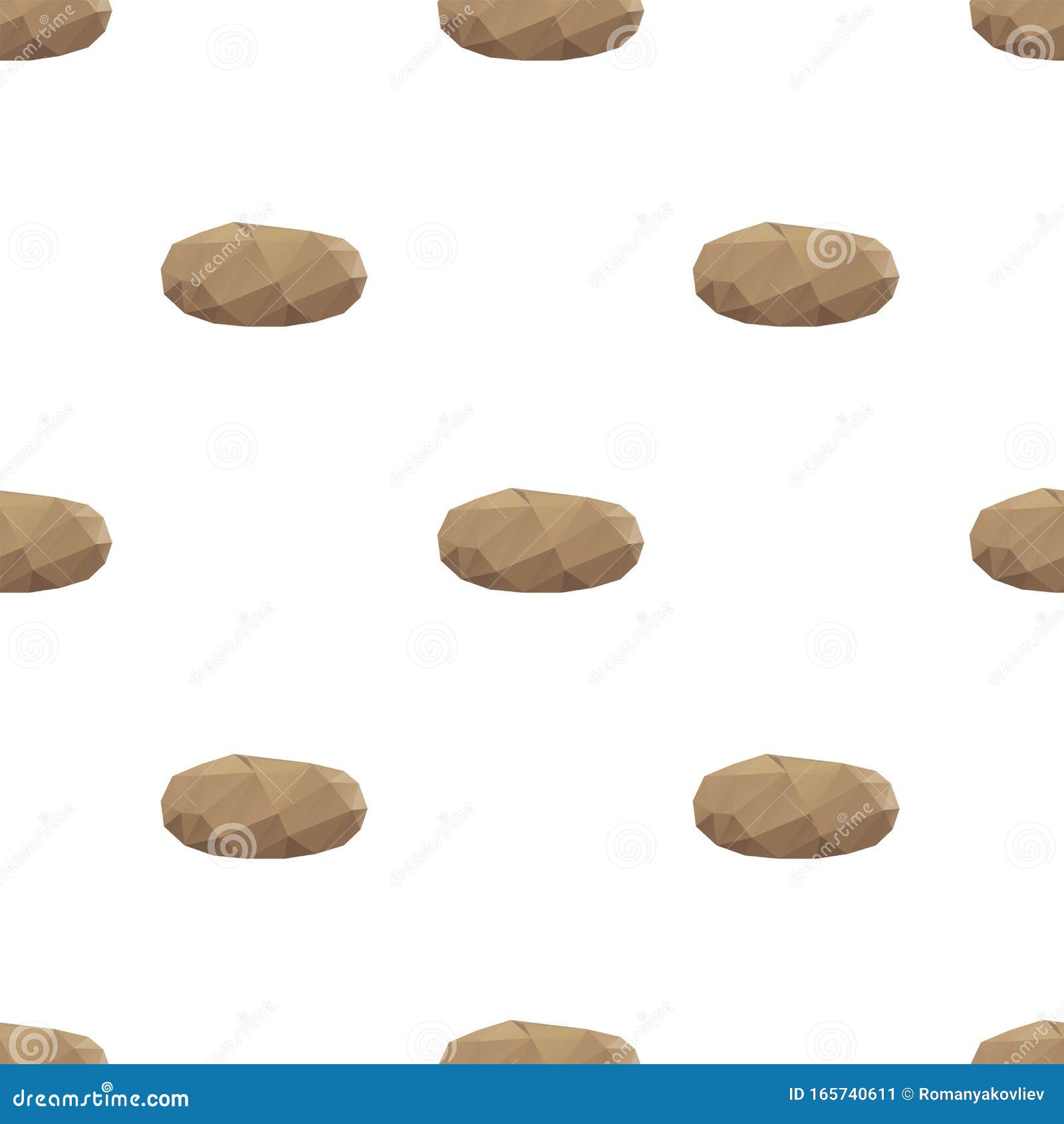 Potato Triangle Shape Seamless Pattern Backgrounds. Wrapping Paper ...