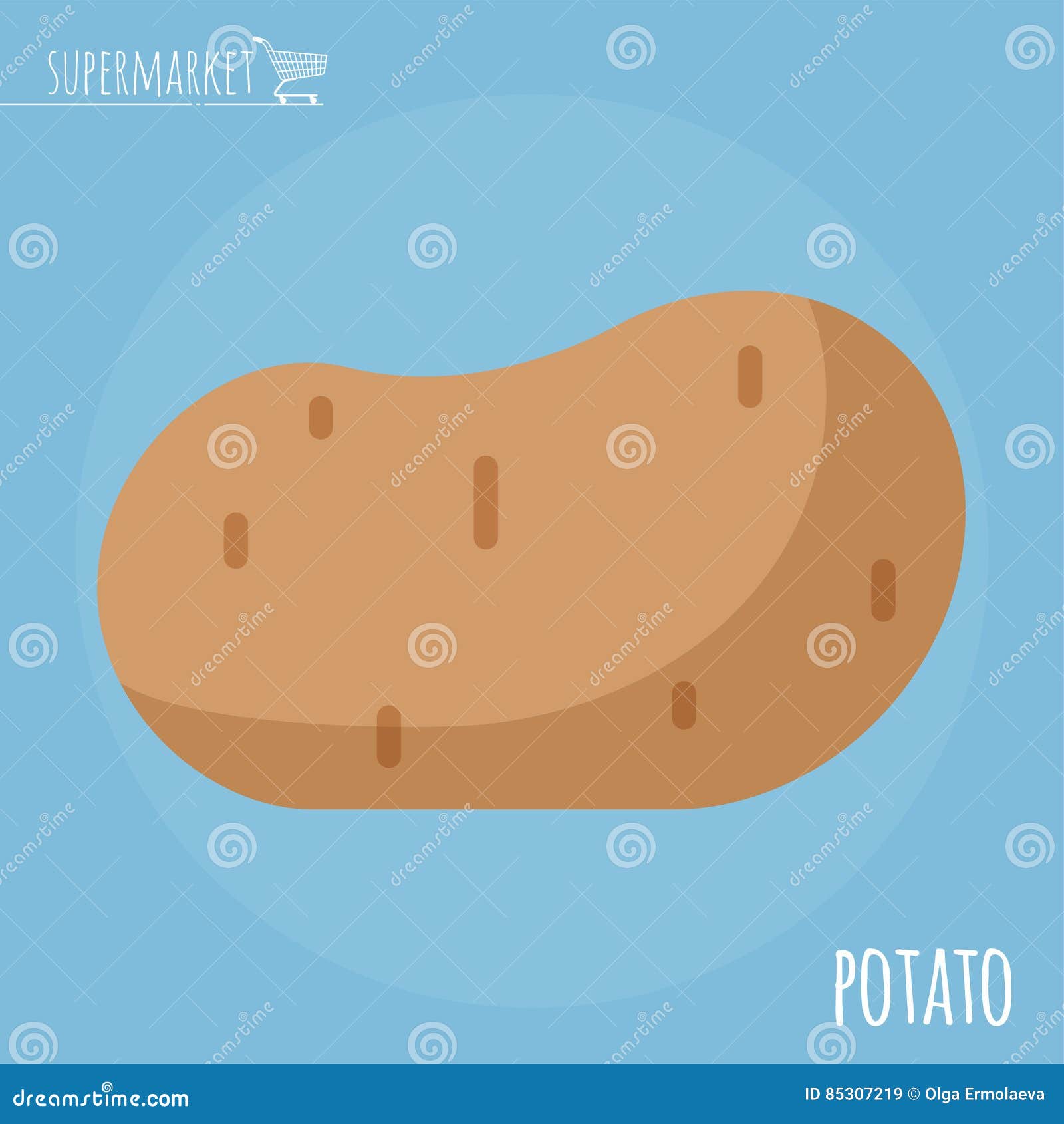 Potato vector icon stock vector. Illustration of brown - 85307219