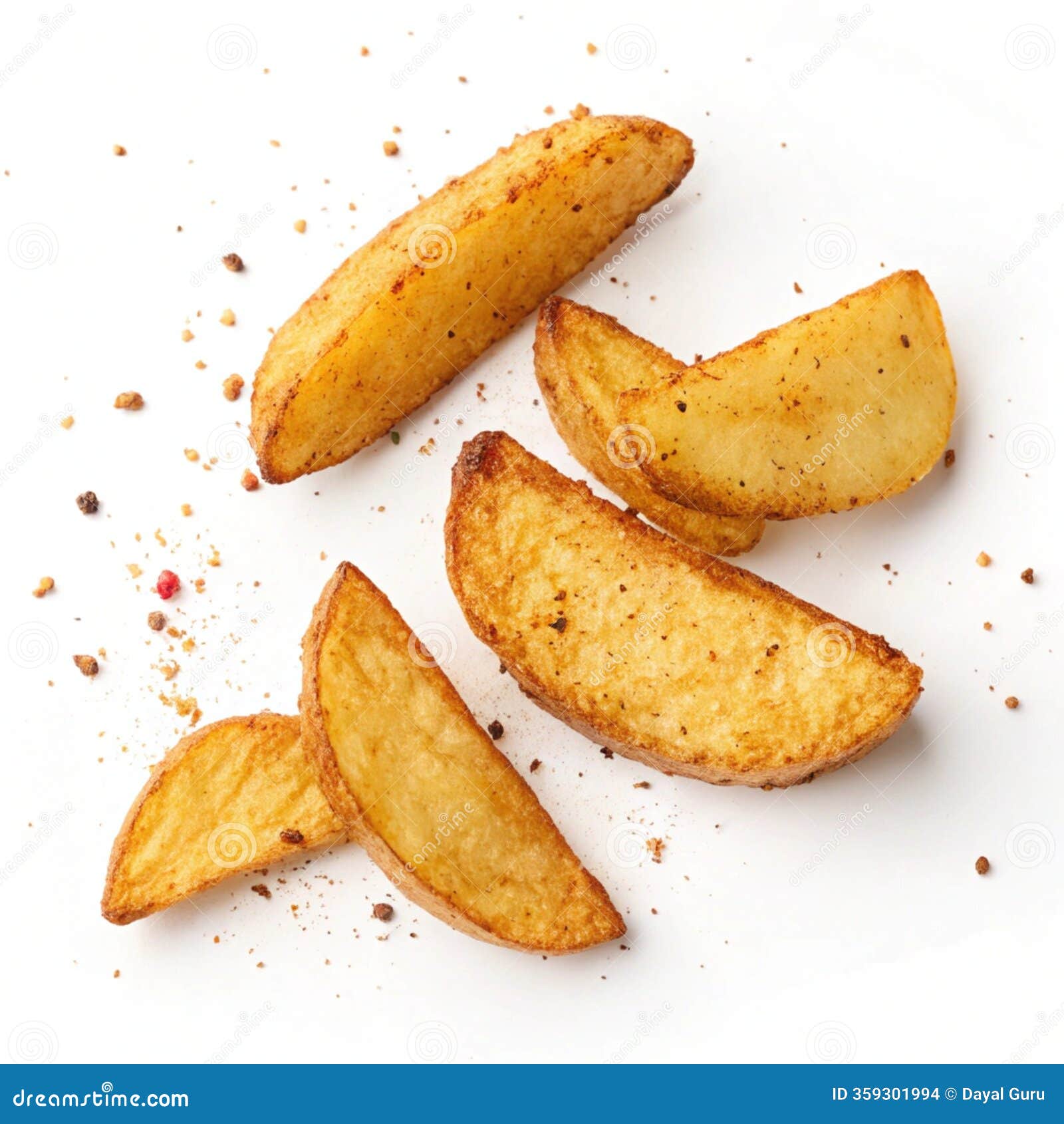 Potato Wedges Wedge Slices, Many Angles View Pile, Food Tray, Wrap ...