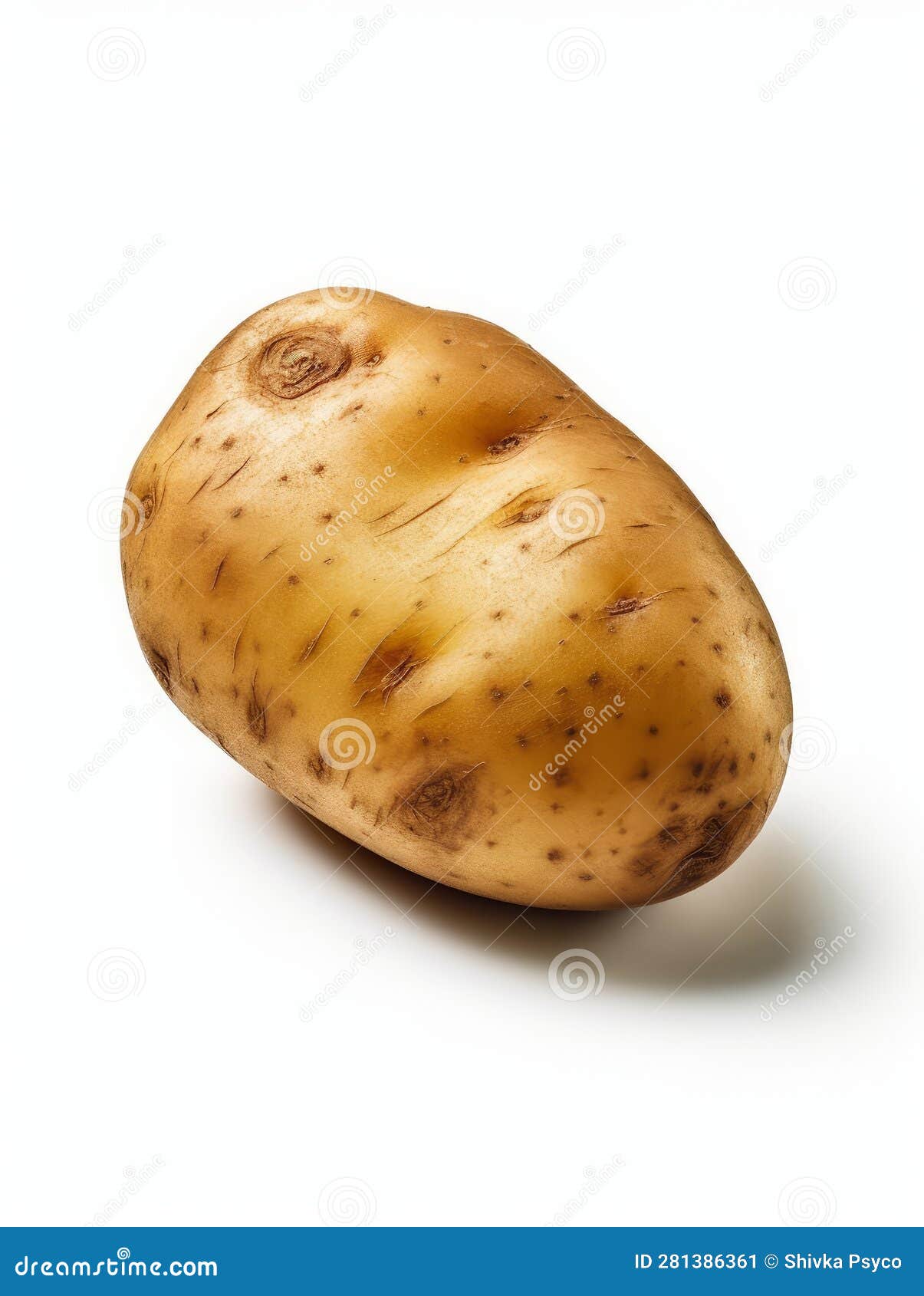 A Potato in White Background Stock Illustration - Illustration of root ...