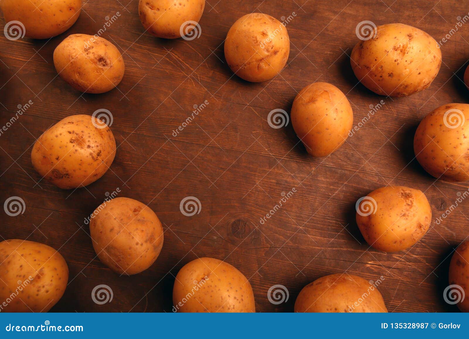 Potato wooden sharp table stock image. Image of baking - 135328987