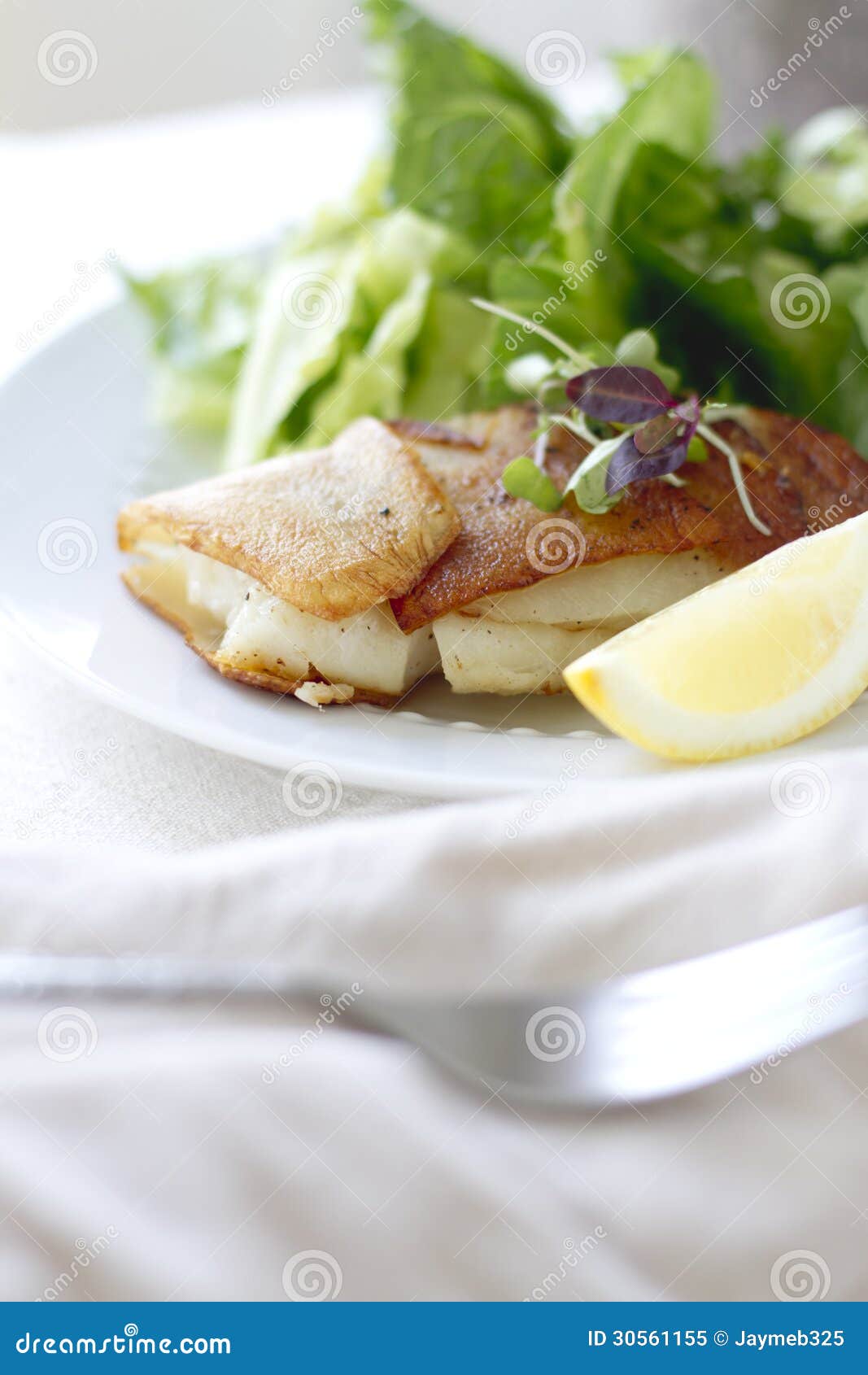 Potato Wrapped Cod stock image. Image of fresh, white - 30561155
