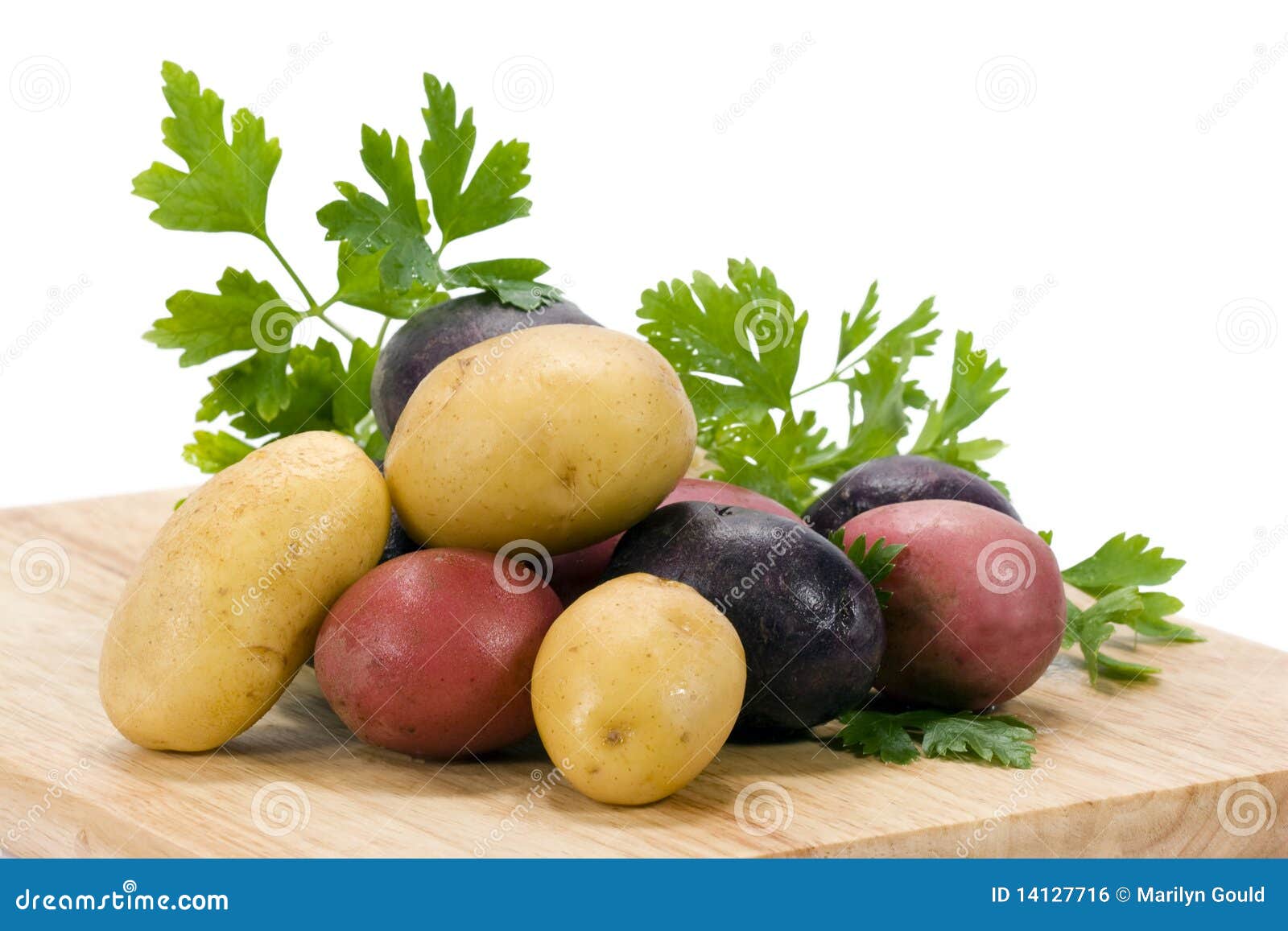 Potatoes 3 Colors stock photo. Image of spuds, wood, potato - 14127716