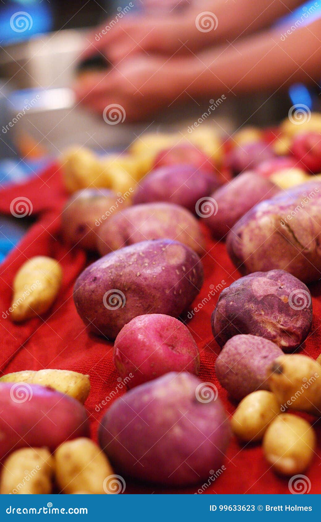 Potatoes being washed stock image. Image of brown, natural - 99633623