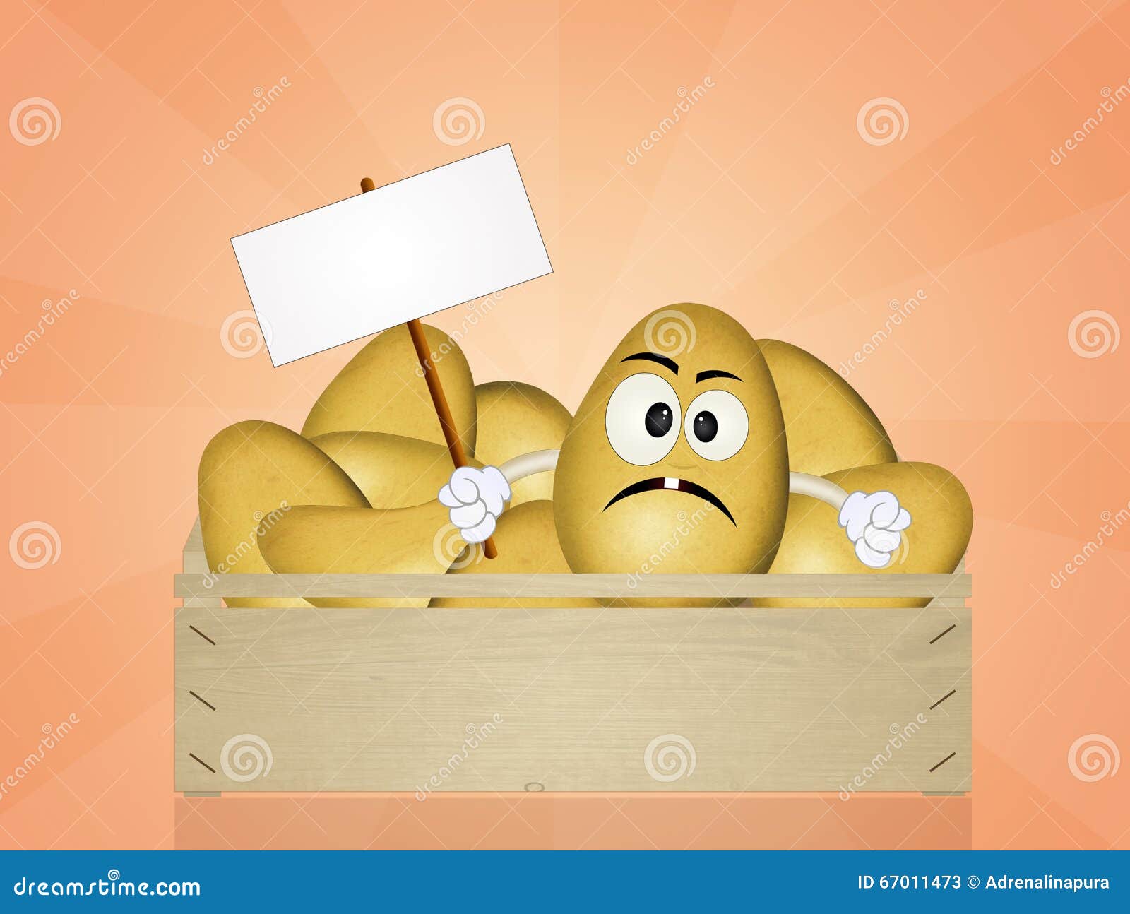 Potatoes box stock illustration. Illustration of ingredients - 67011473