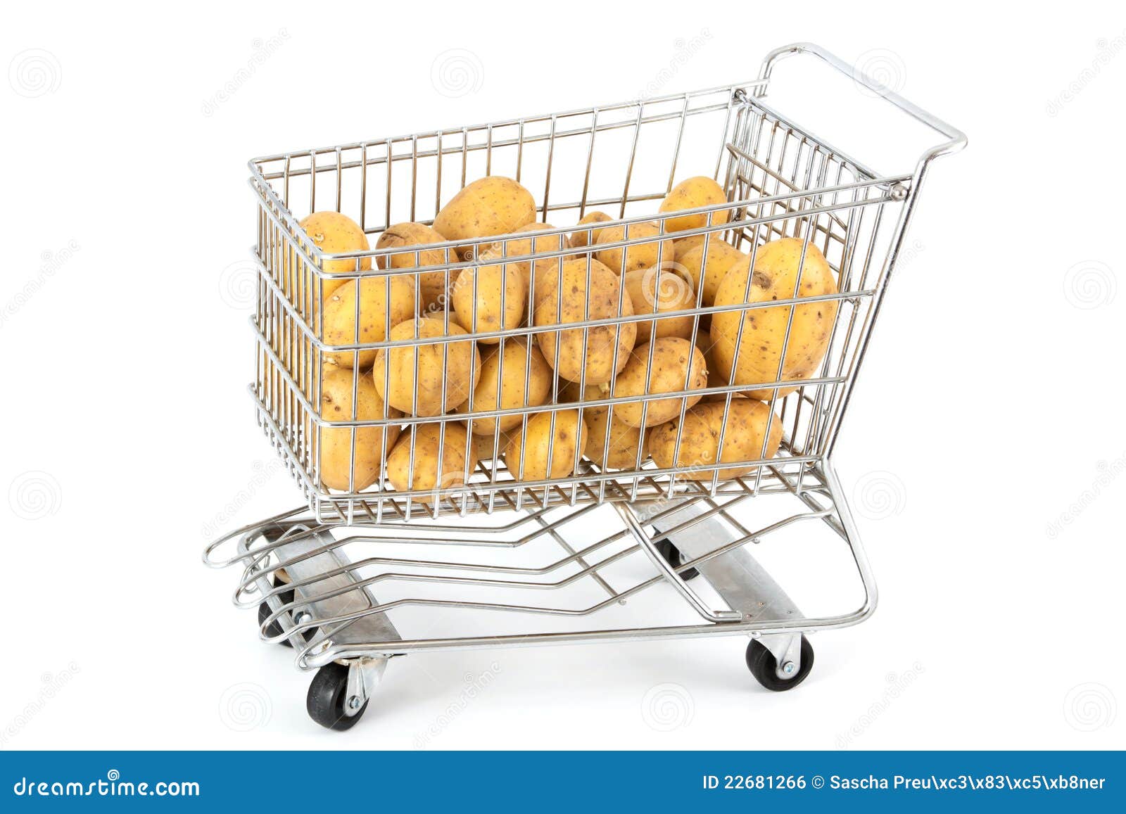 Potatoes in a cart stock photo. Image of products, discount - 22681266