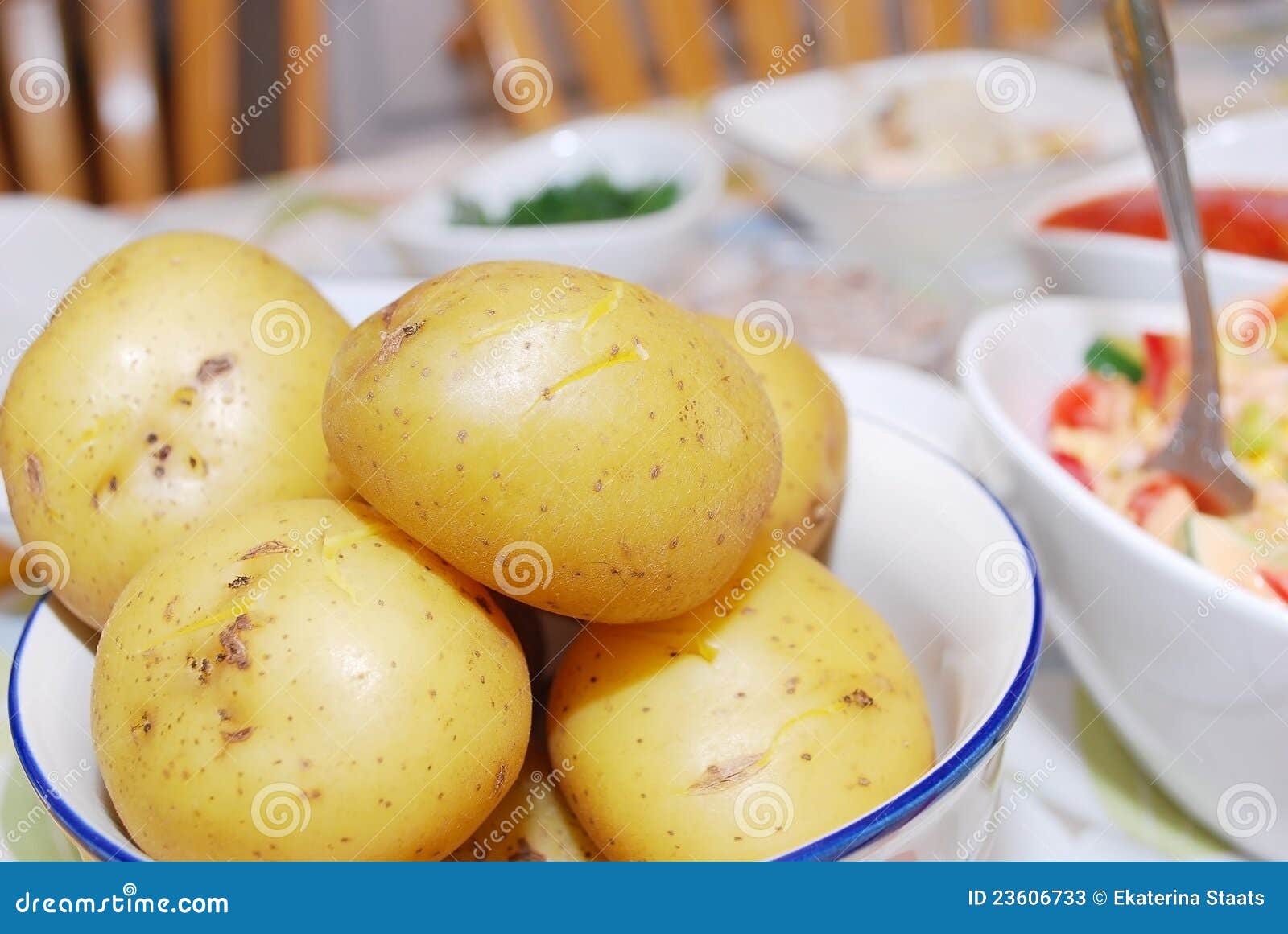 Potatoes cooked stock image. Image of cooked, skin, cheese - 23606733