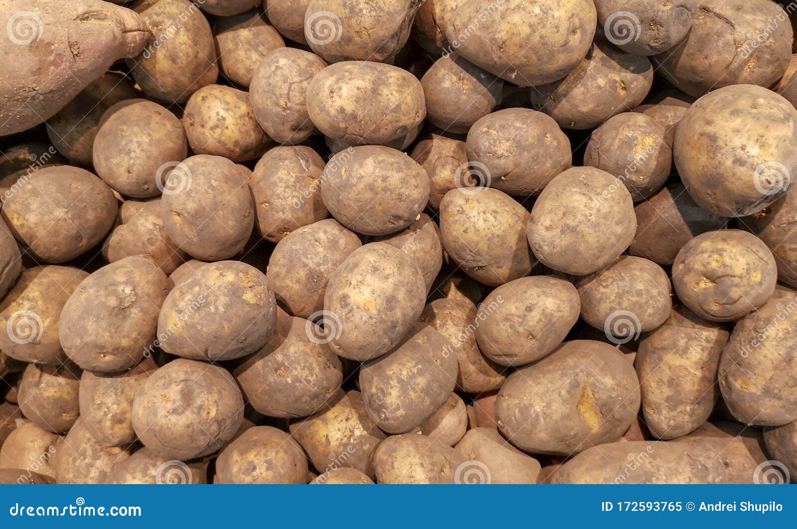 Potatoes on the Counter in the Store Stock Image - Image of vegetarian ...