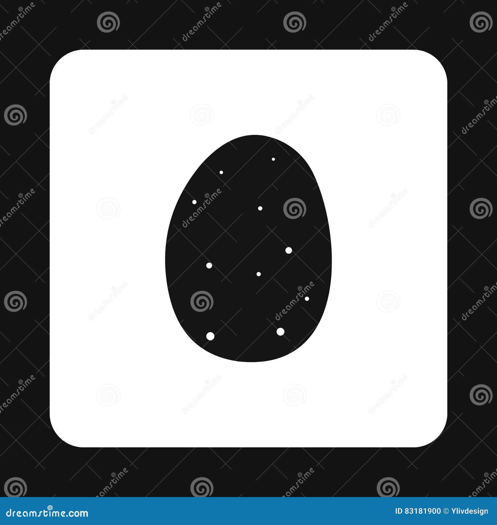 Potatoes Icon, Simple Style Stock Vector - Illustration of farming ...
