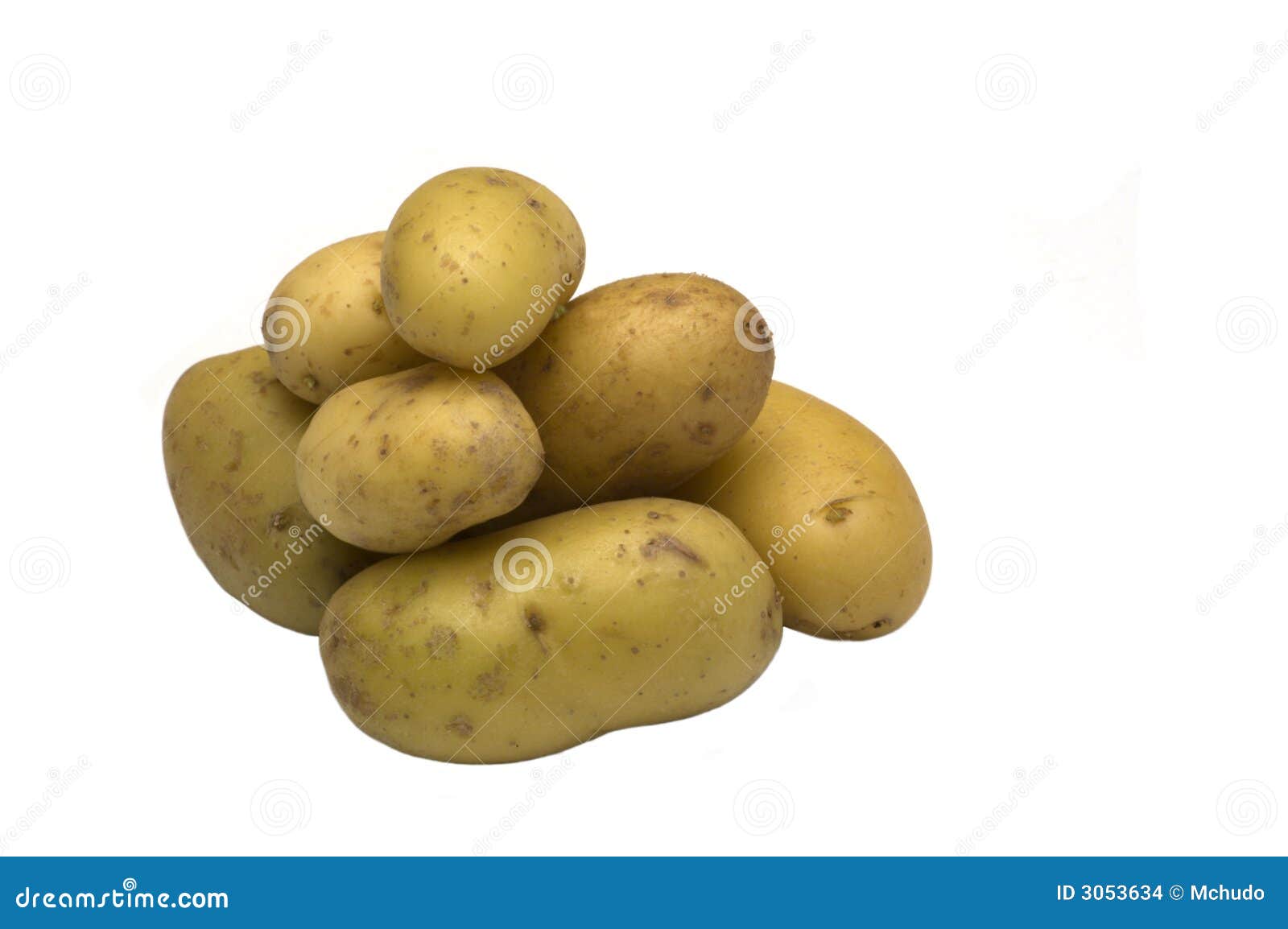Potatoes isolated on white stock photo. Image of leaf - 3053634