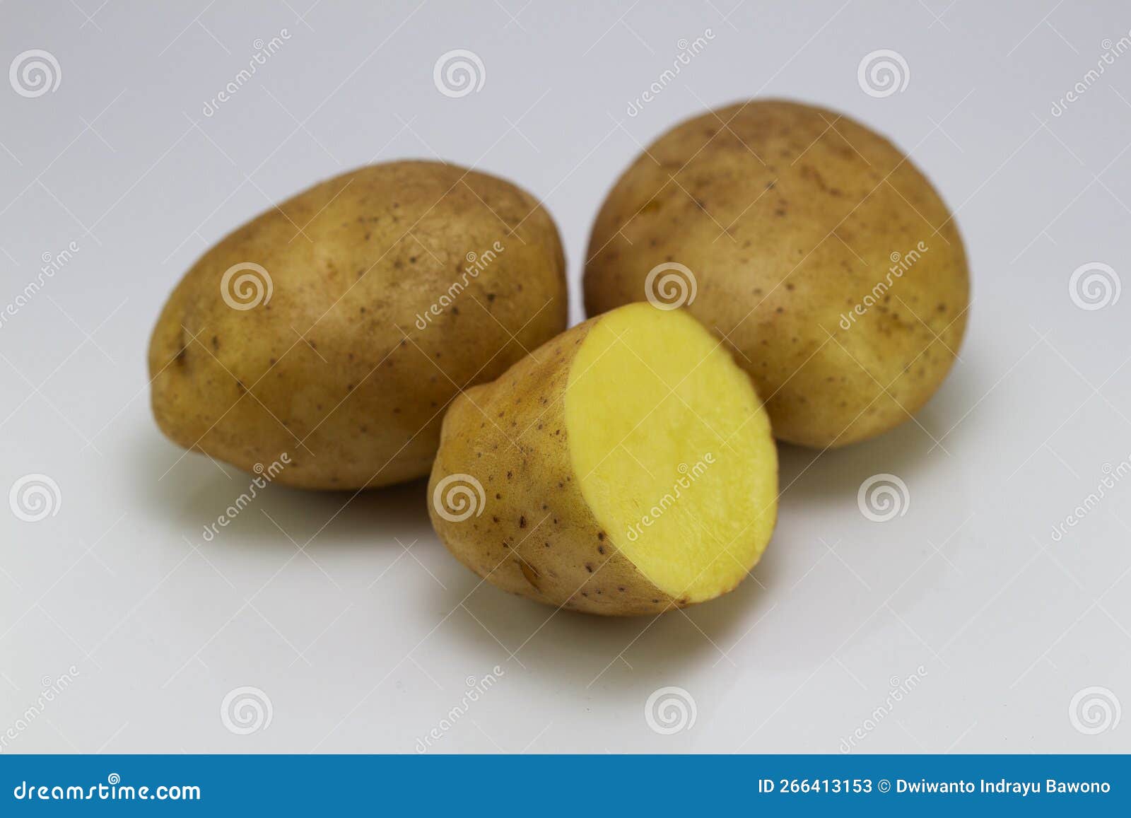Potatoes isolated on white stock image. Image of carbohydrate - 266413153