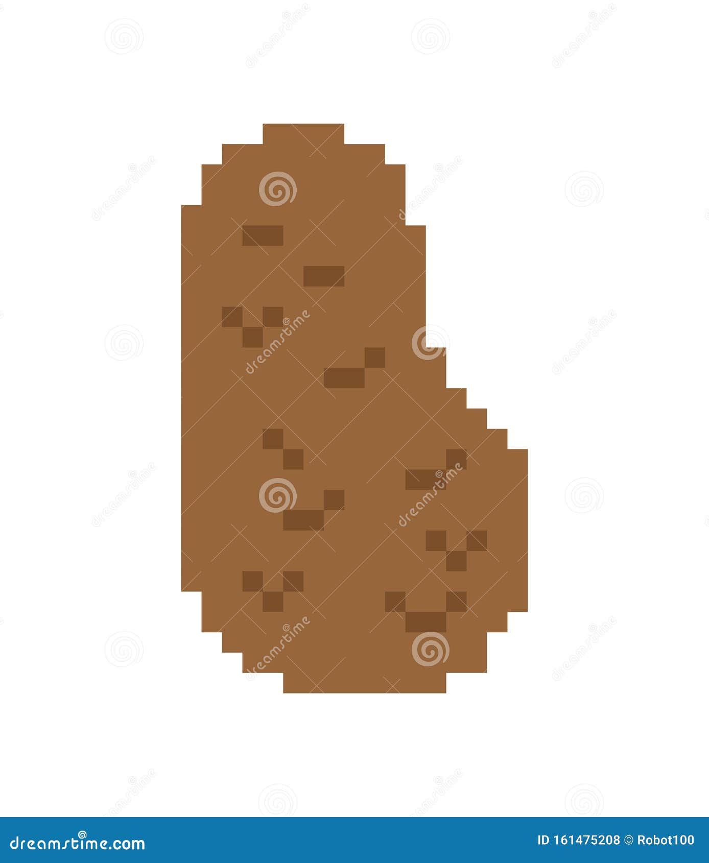 Pixel Art Potato Cartoon Vector | CartoonDealer.com #169700871