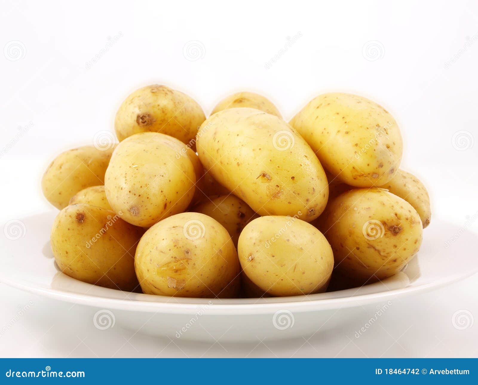 Potatoes on plate stock photo. Image of freshness, harvesting - 18464742