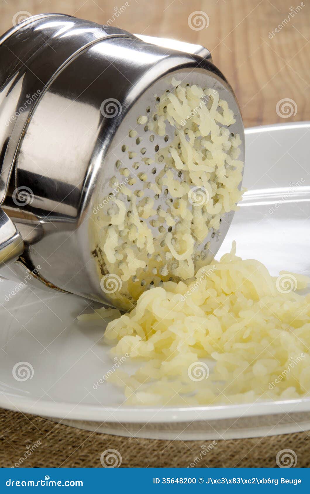 Potatoes are Prepared in a Potato Press Stock Photo - Image of food ...