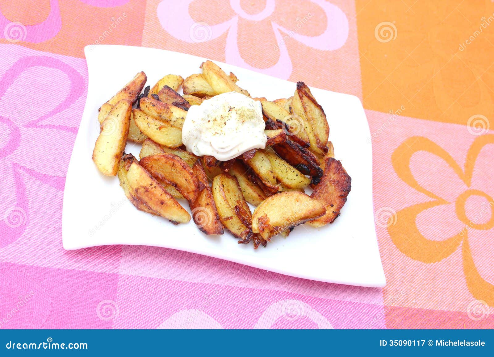 Potatoes with quark stock image. Image of dish, quark - 35090117