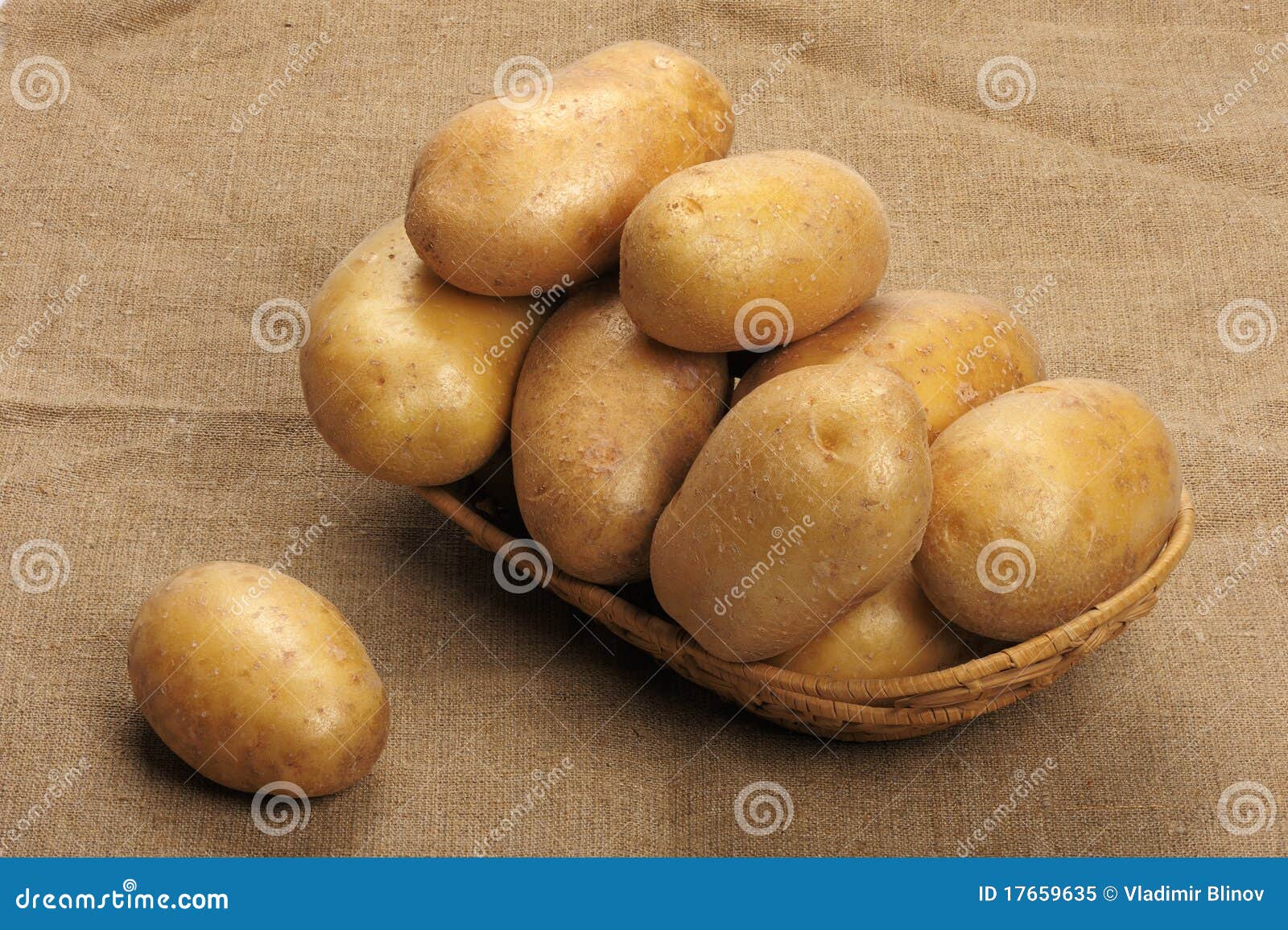 Potatoes on a sacking stock image. Image of agriculture - 17659635