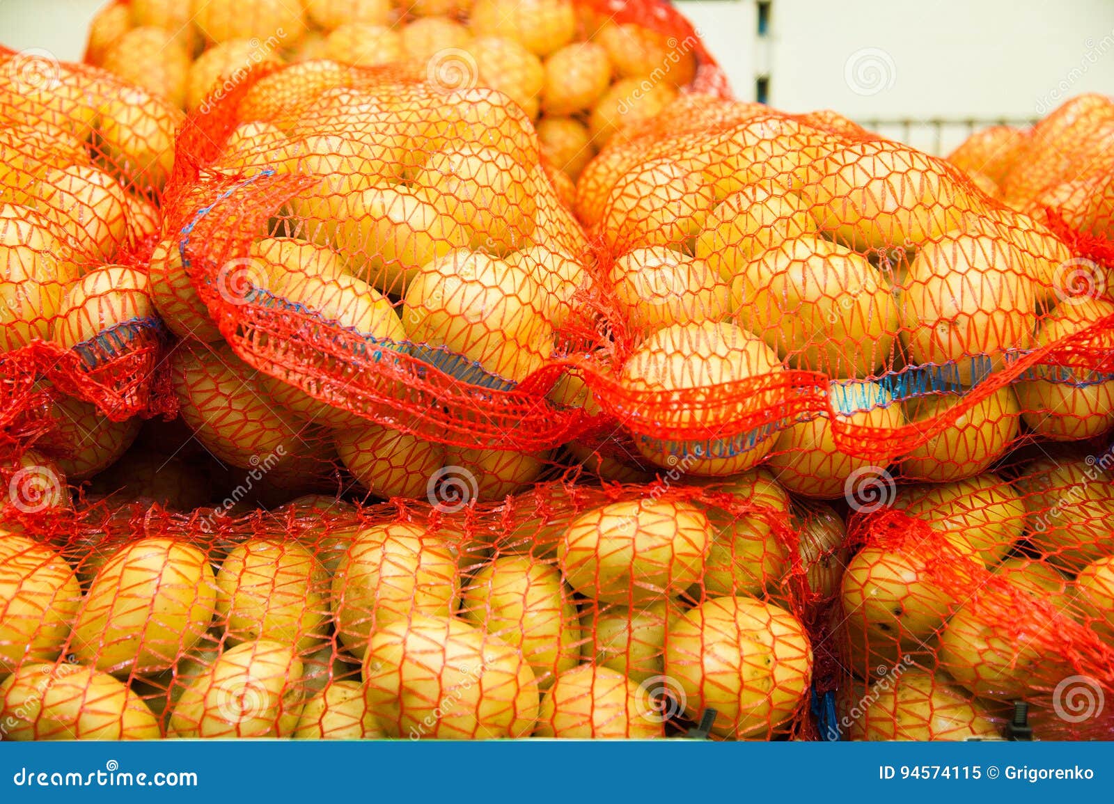 Potatoes in Supermarket Stand Stock Image - Image of potato, fresh ...