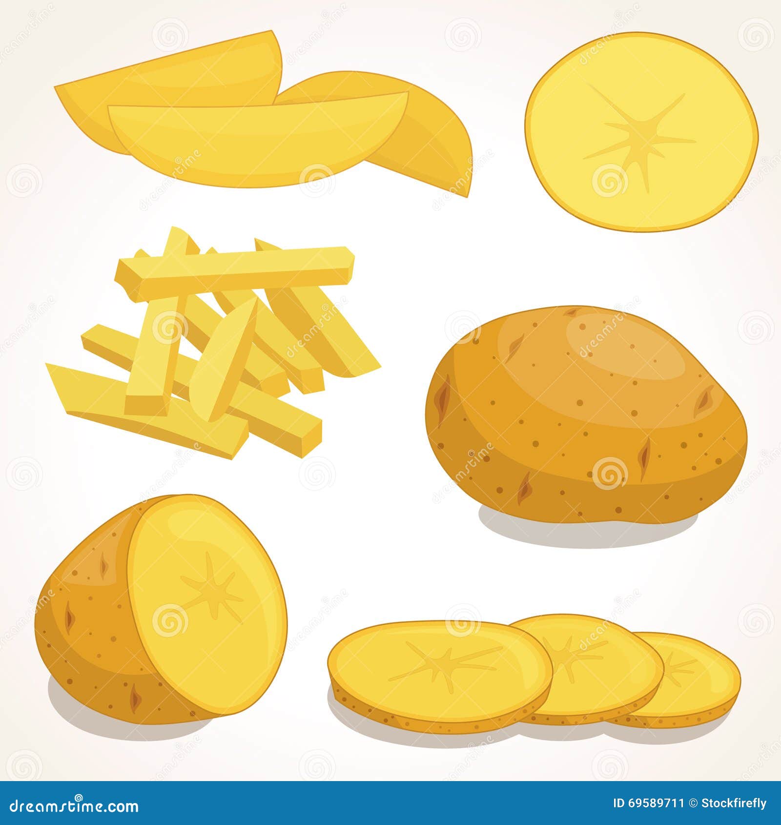 Potatoes Vector Illustration Stock Vector - Illustration of diet, food ...
