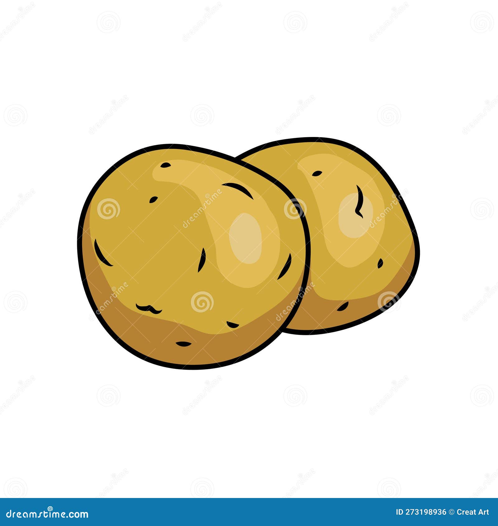 Potatoes Vector Illustration Isolated Stock Vector - Illustration of ...