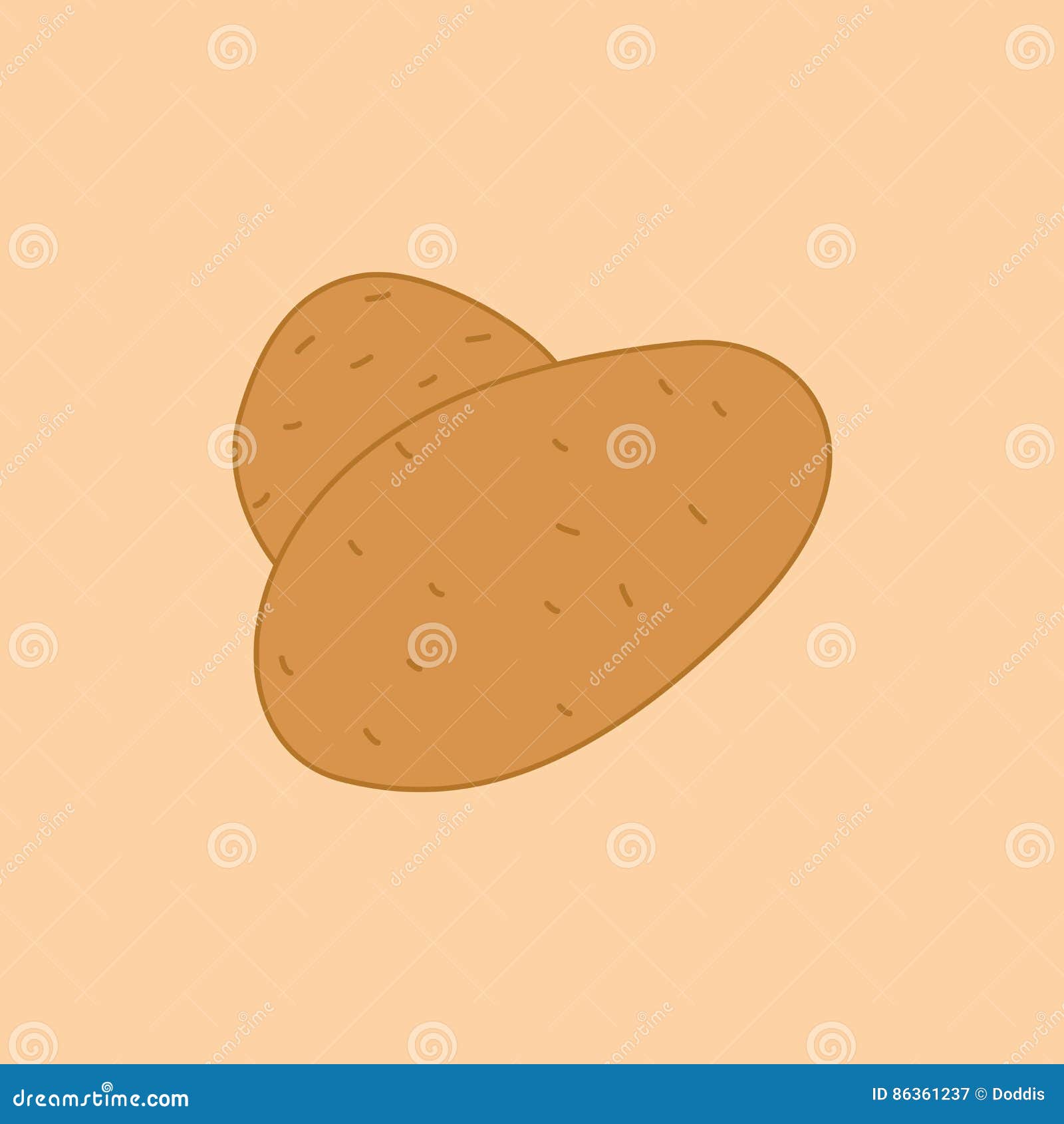Potatoes Vector Icon On Transparent Background, Potatoes Logo Design ...