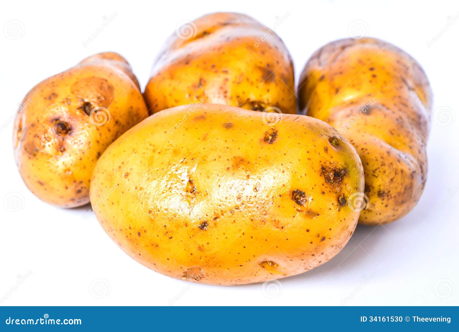 Potatoes on White Background Stock Photo - Image of heap, healthy: 34161530
