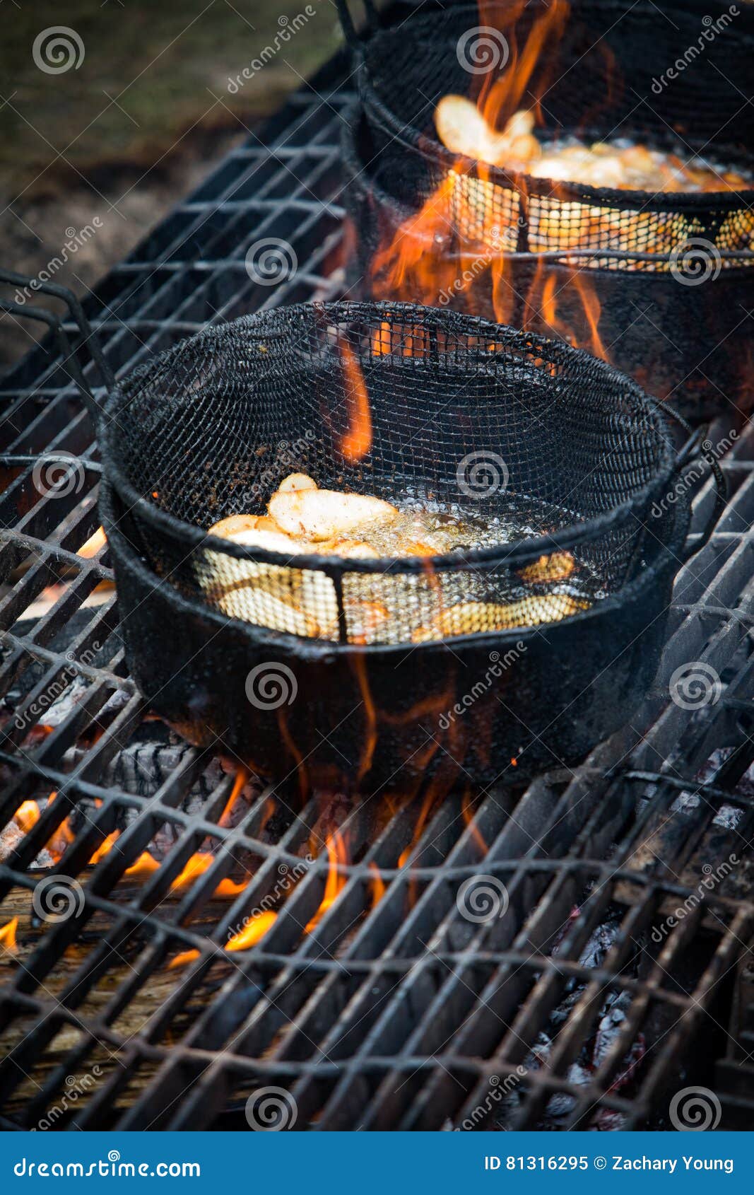 Potatos Cooking on Open Fire Stock Image - Image of octoberfest ...