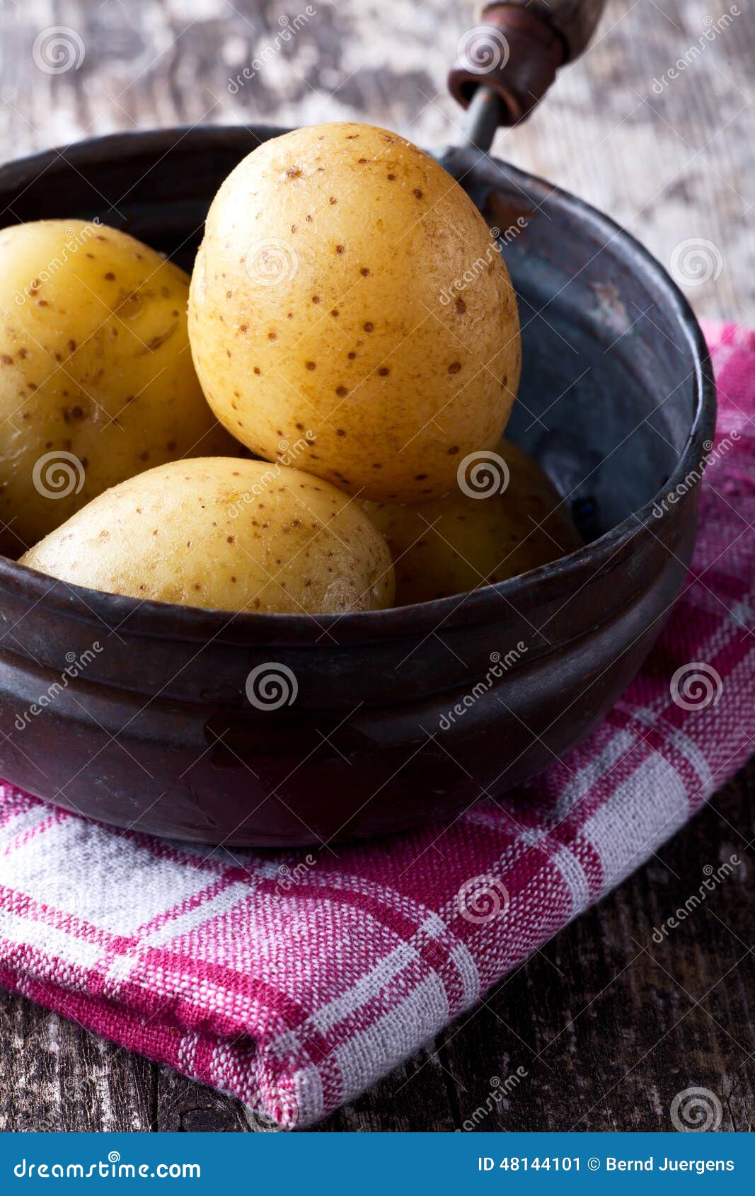 Potatos stock image. Image of uncooked, potatos, wooden - 48144101