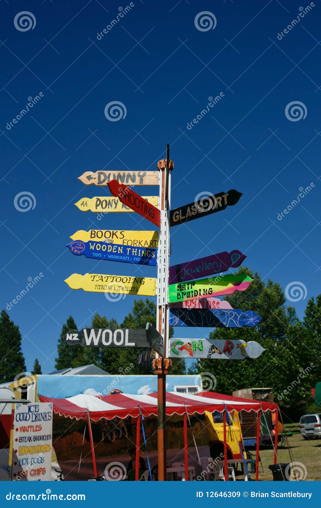 Poteau De Signe Juste Gitan Image stock - Image du sens, juste: 12646309