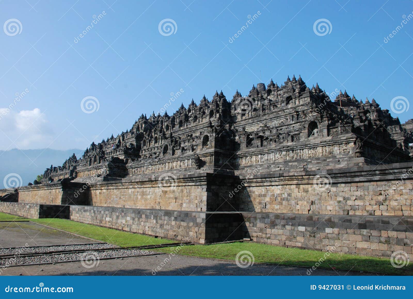Potencia Del Templo Antiguo Borobudur, Java Del Buddhism Imagen de ...
