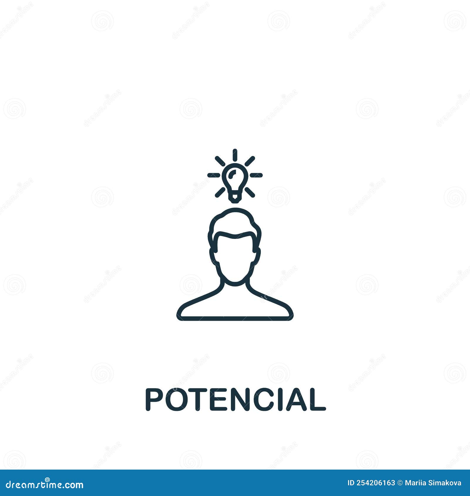 Potencial Icon. Line Simple Icon for Templates, Web Design and ...