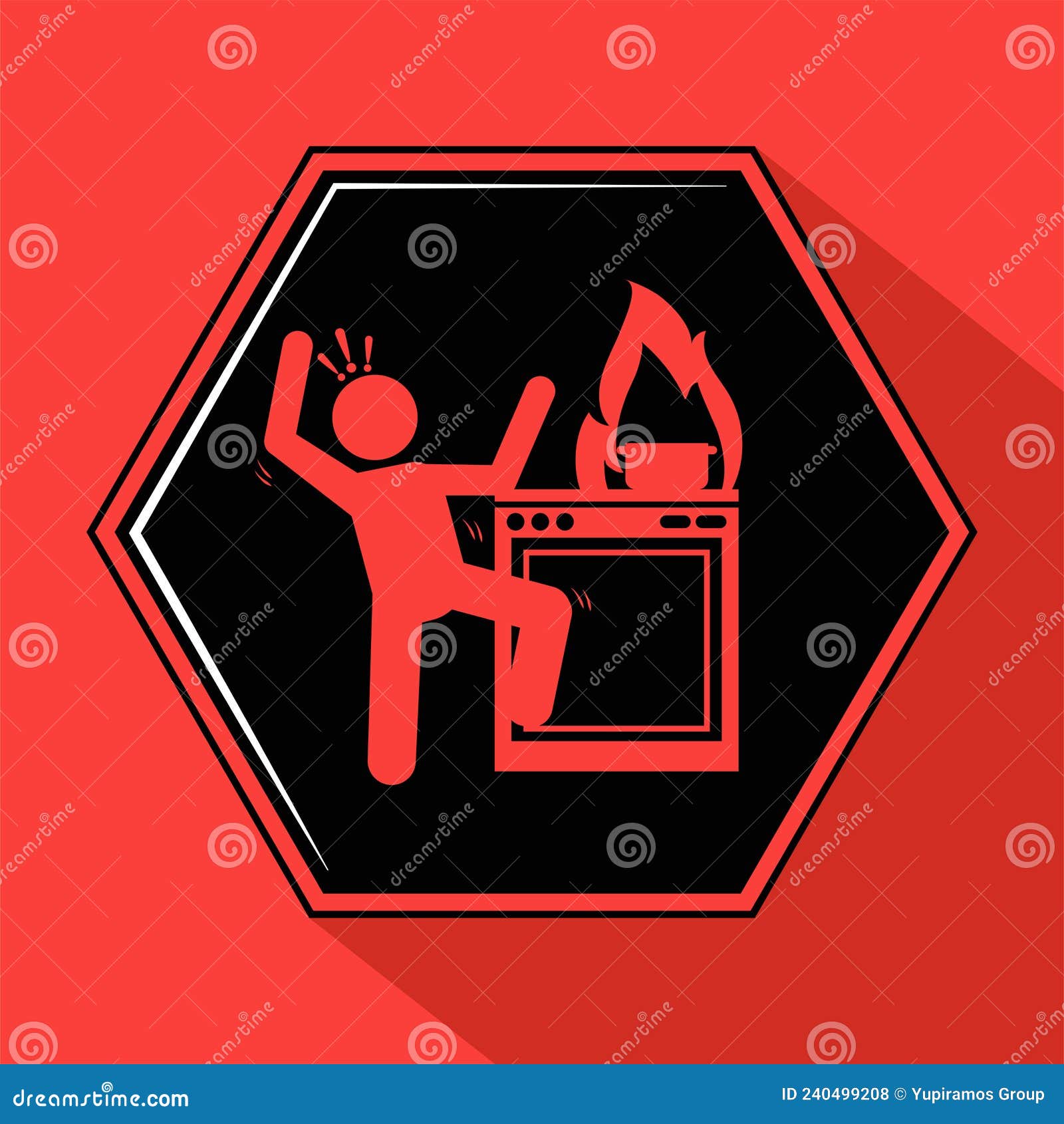 Potential Accident at Kitchen Stock Vector - Illustration of house ...