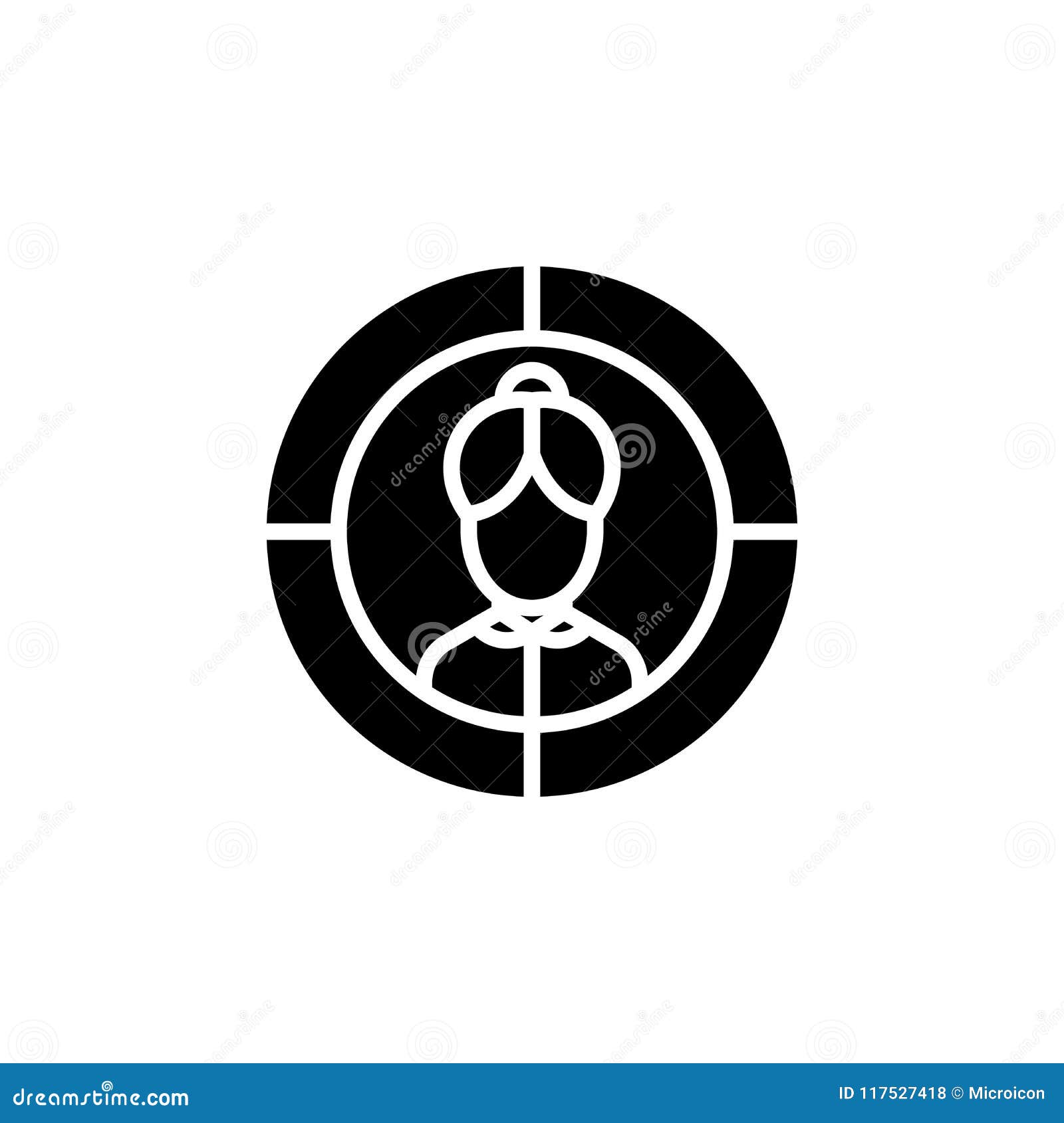 Potential Client Black Icon Concept. Potential Client Flat Vector ...