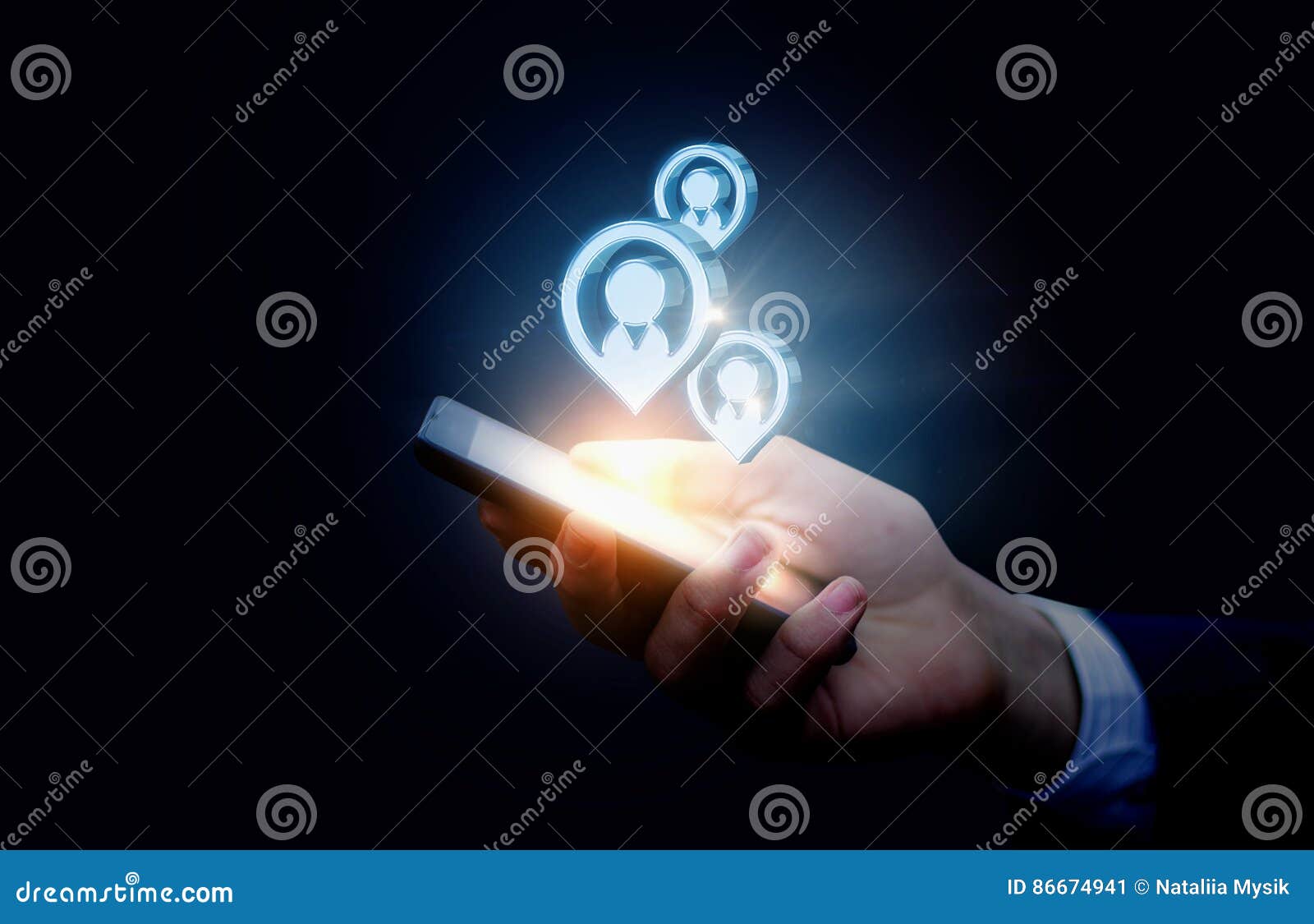 Potential Customers in the Mobile Phone. Stock Image - Image of chief ...
