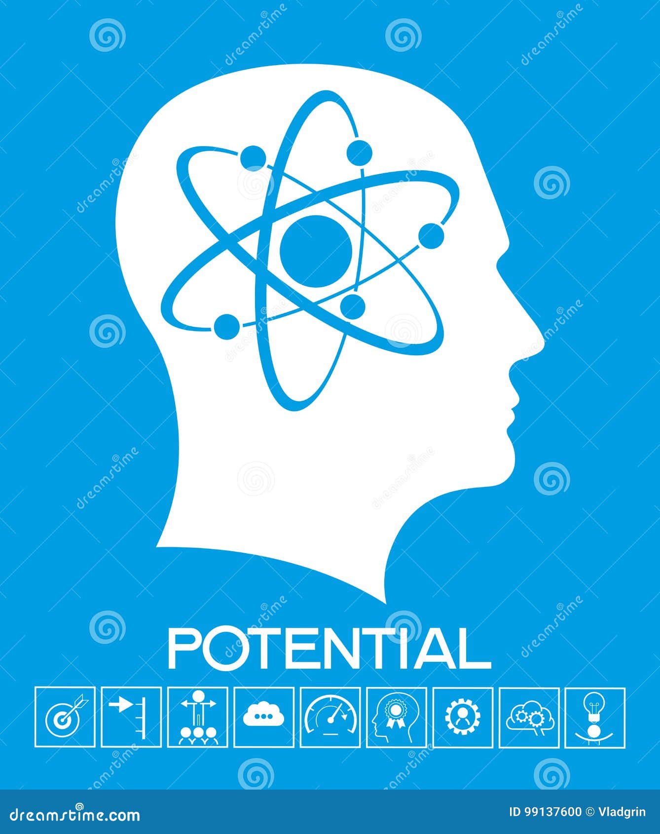 Potential design concept stock vector. Illustration of brain - 99137600